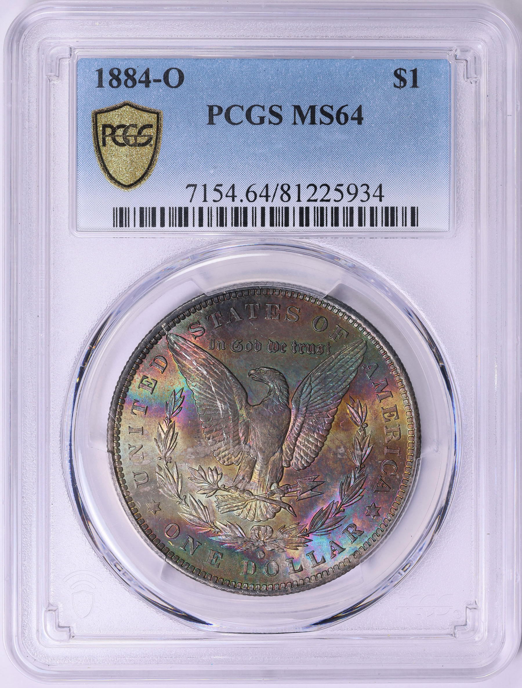1884-O Morgan Silver Dollar PCGS MS-64 (Toned) (Item 1785354) | GreatCollections Coin Auctions