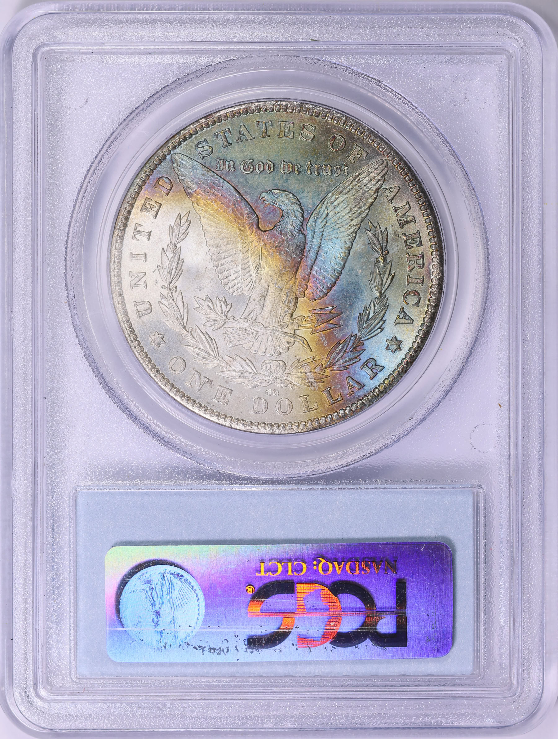 1880-CC Morgan Silver Dollar PCGS MS-65 (CAC Green) (GSA) (Toned) (Item 1785362 ...