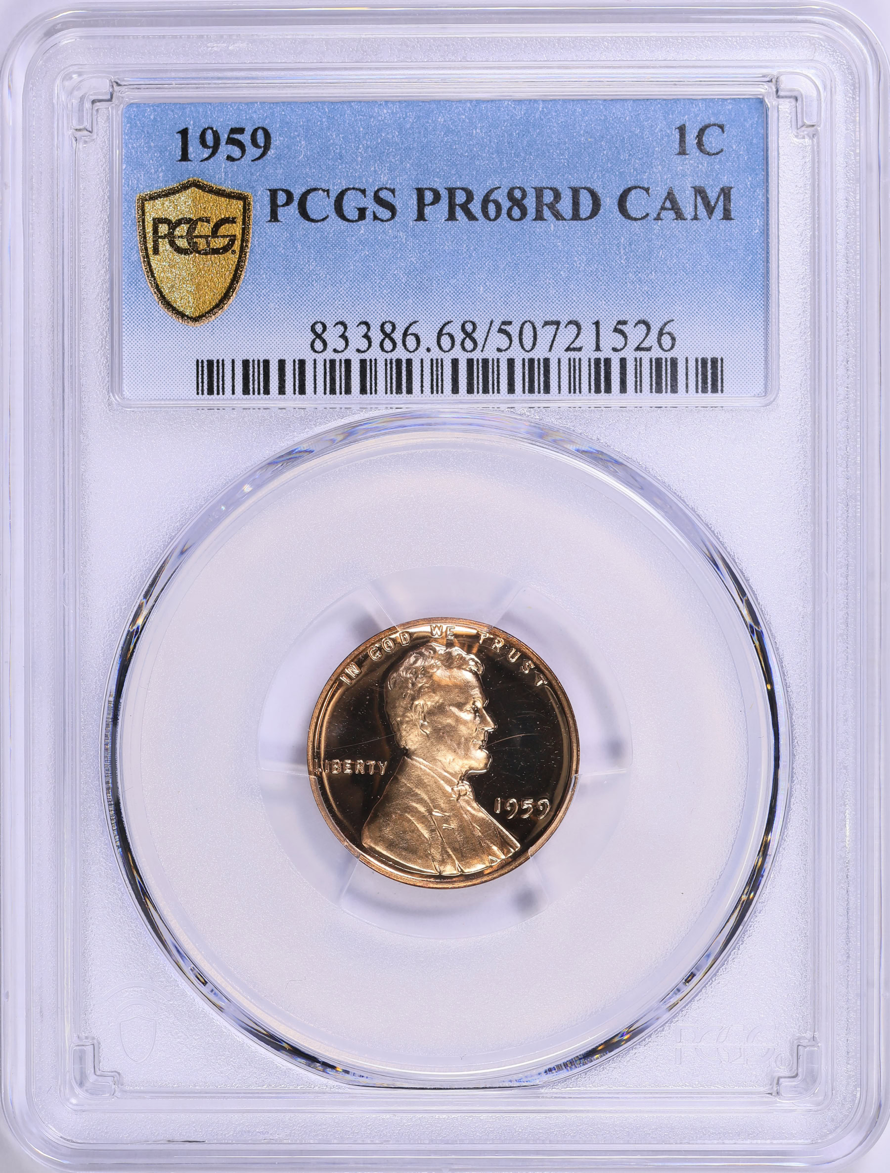 1959 Lincoln Cent PCGS Proof-68 RD CAMEO (Item 1785433 ...