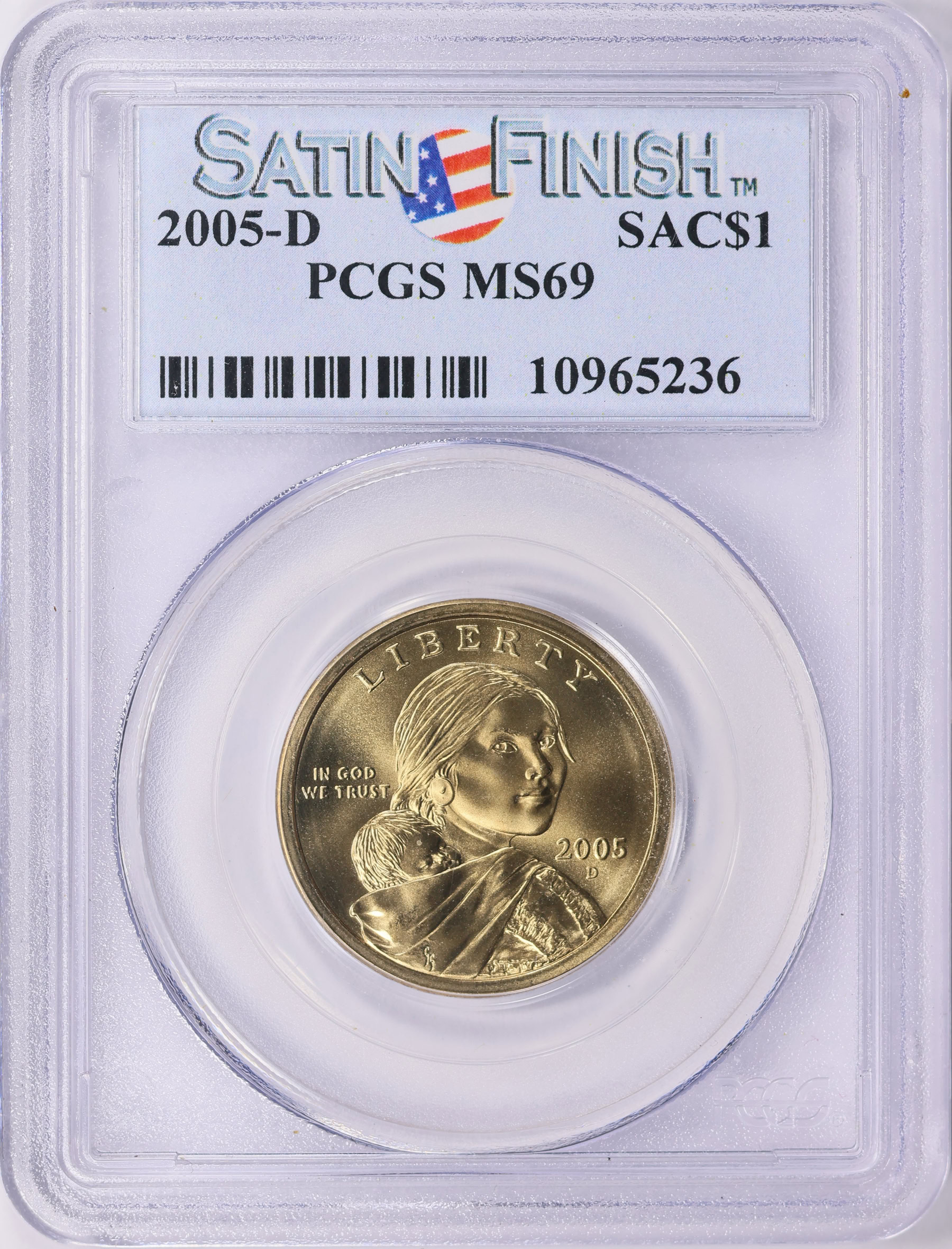 2005-D Sacagawea Dollar Satin Finish PCGS MS-69 (Item 1785569 ...
