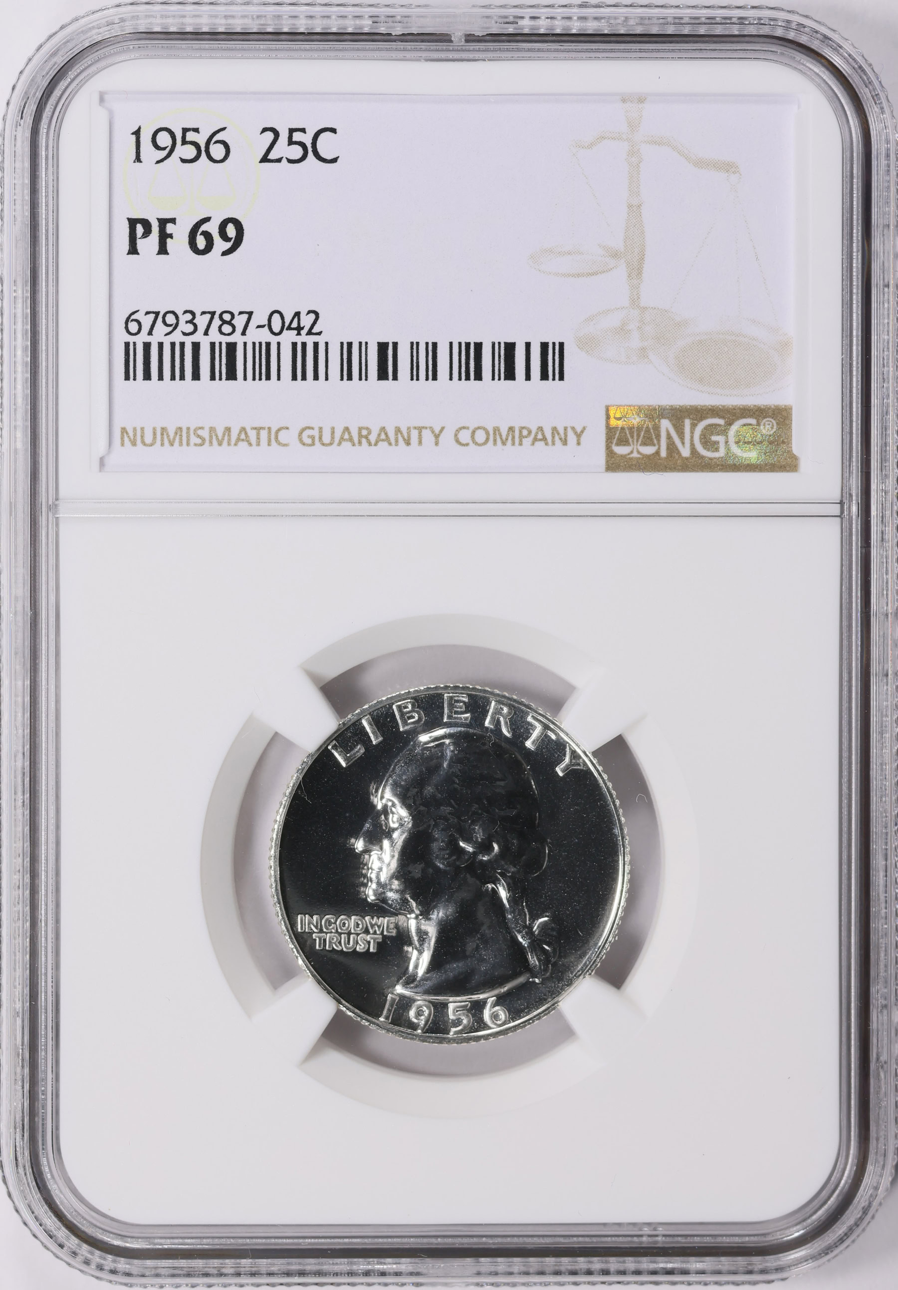 1956 Washington Quarter NGC Proof-69 (Item 1785614) | GreatCollections ...
