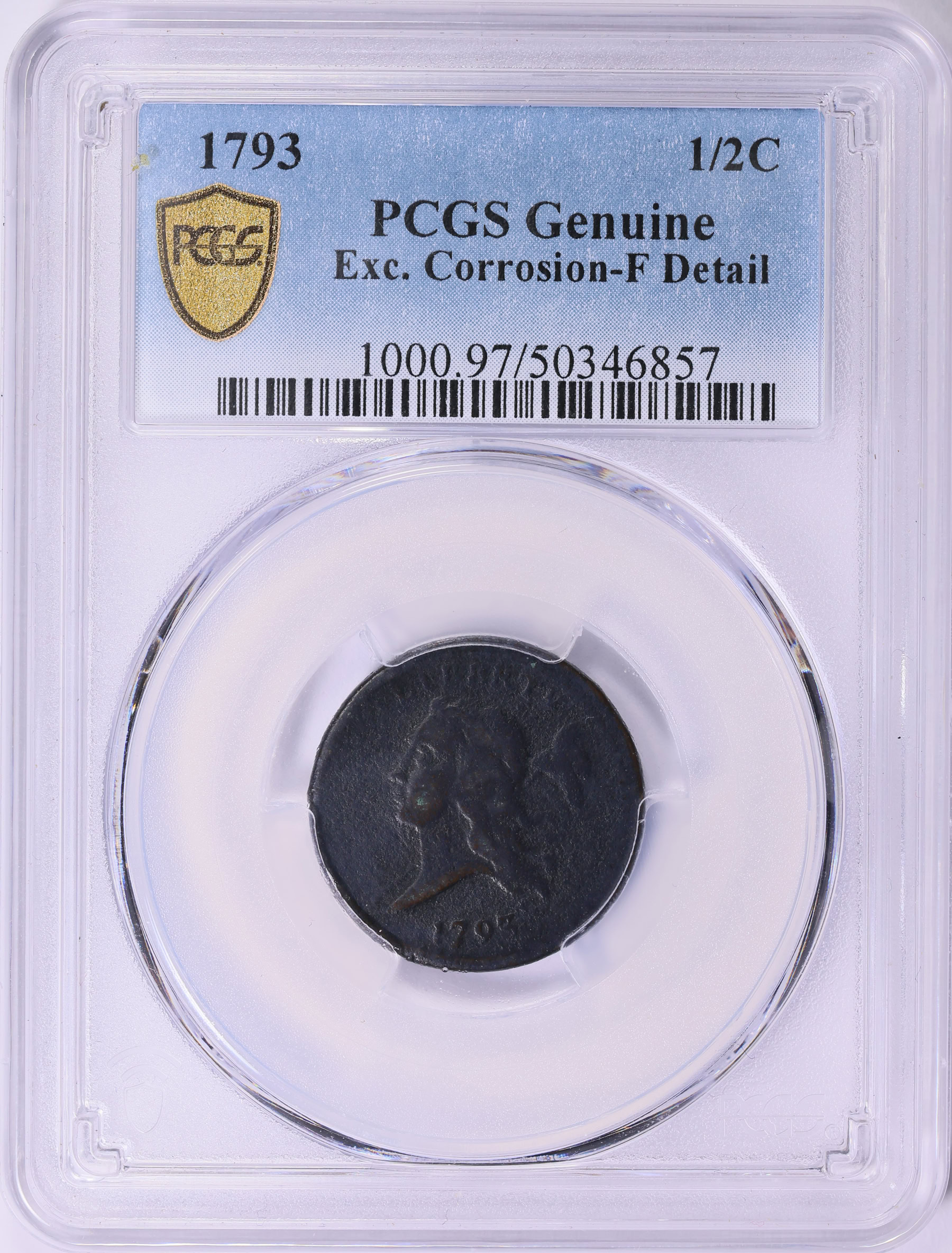 1793 Liberty Cap Half Cent PCGS Genuine Fine Details (Item 1785649 ...