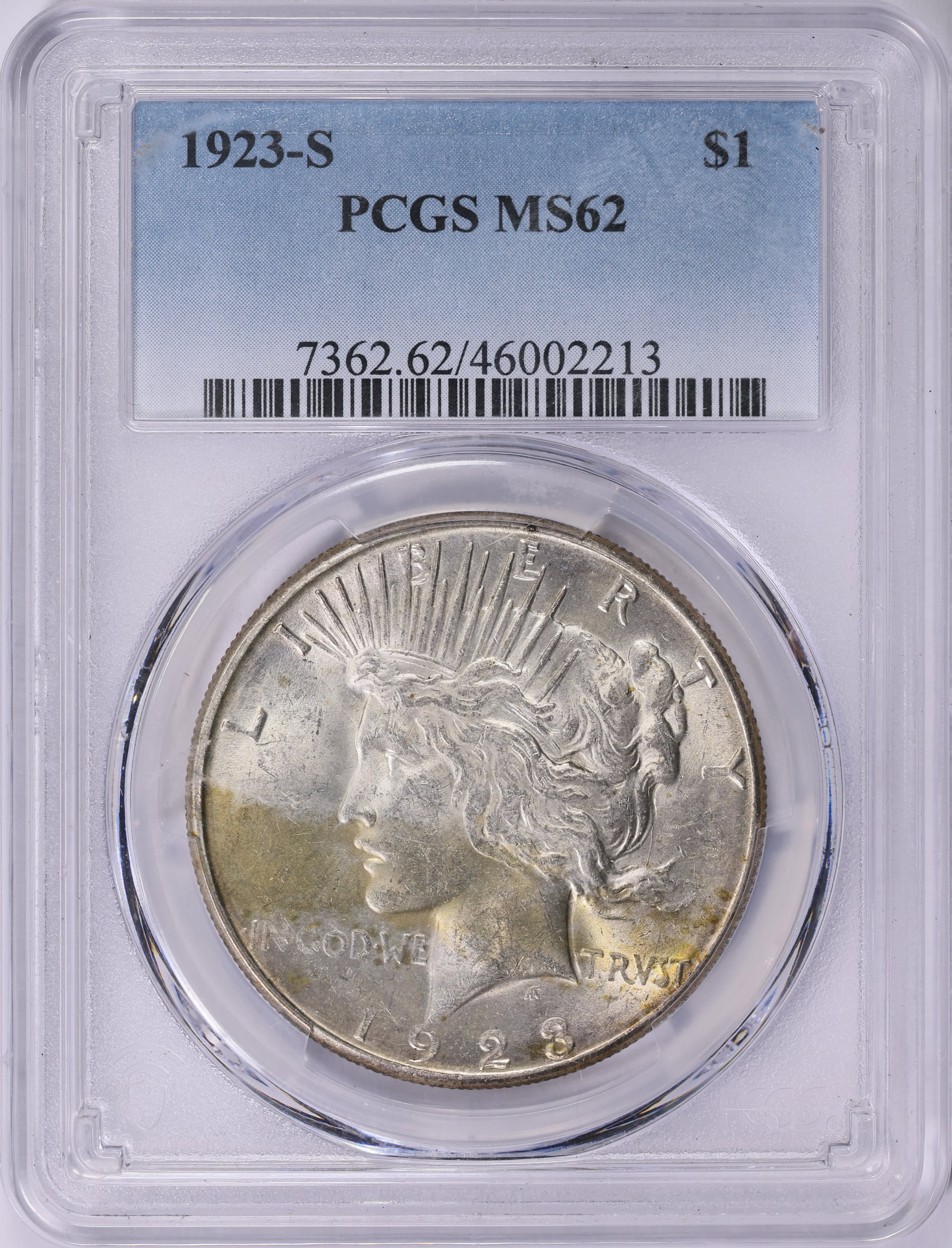 1923-S Peace Silver Dollar PCGS MS-62 (Item 1785736) | GreatCollections Coin Auctions