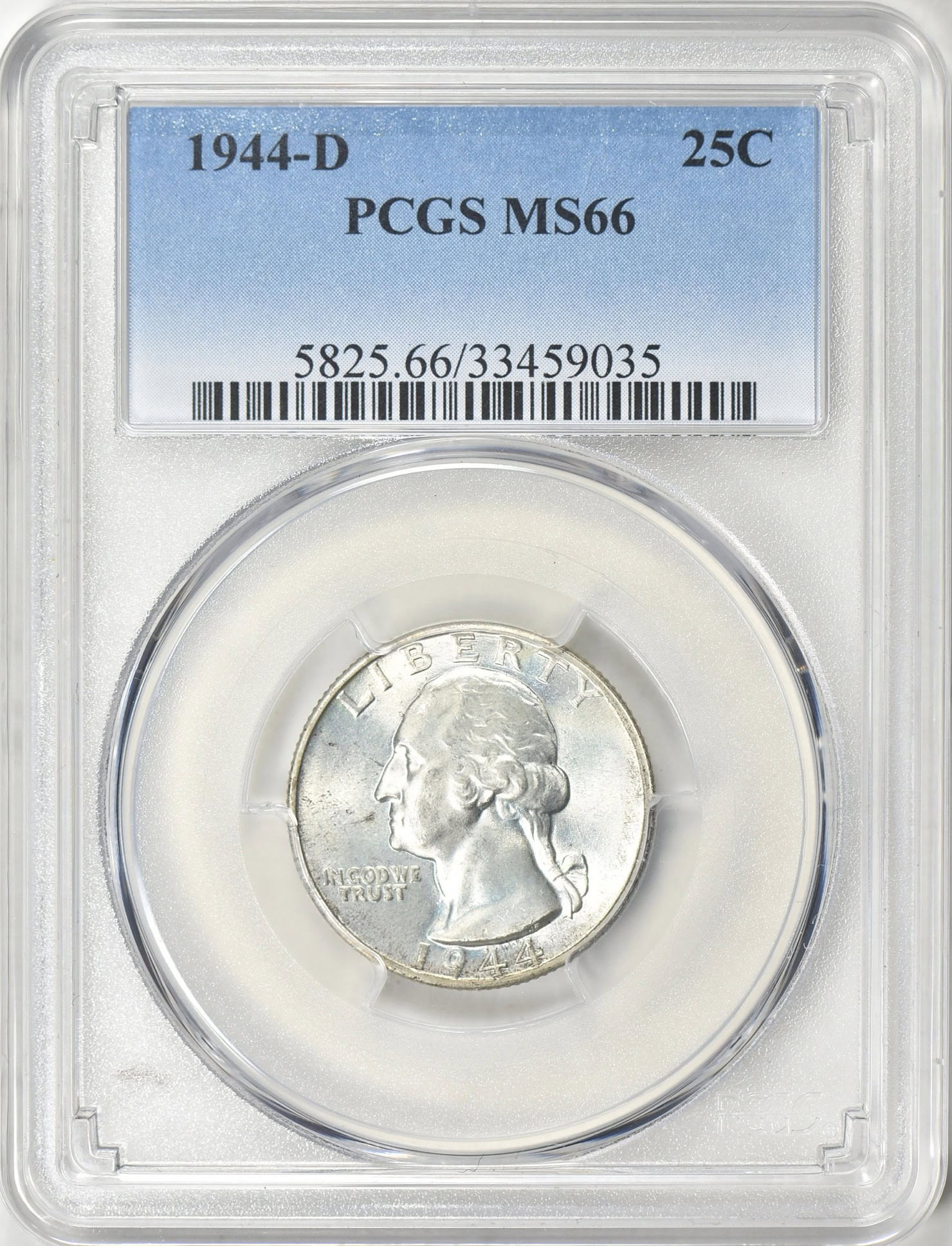 1944-D Washington Quarter PCGS MS-66 (Item 1785787) | GreatCollections Coin Auctions