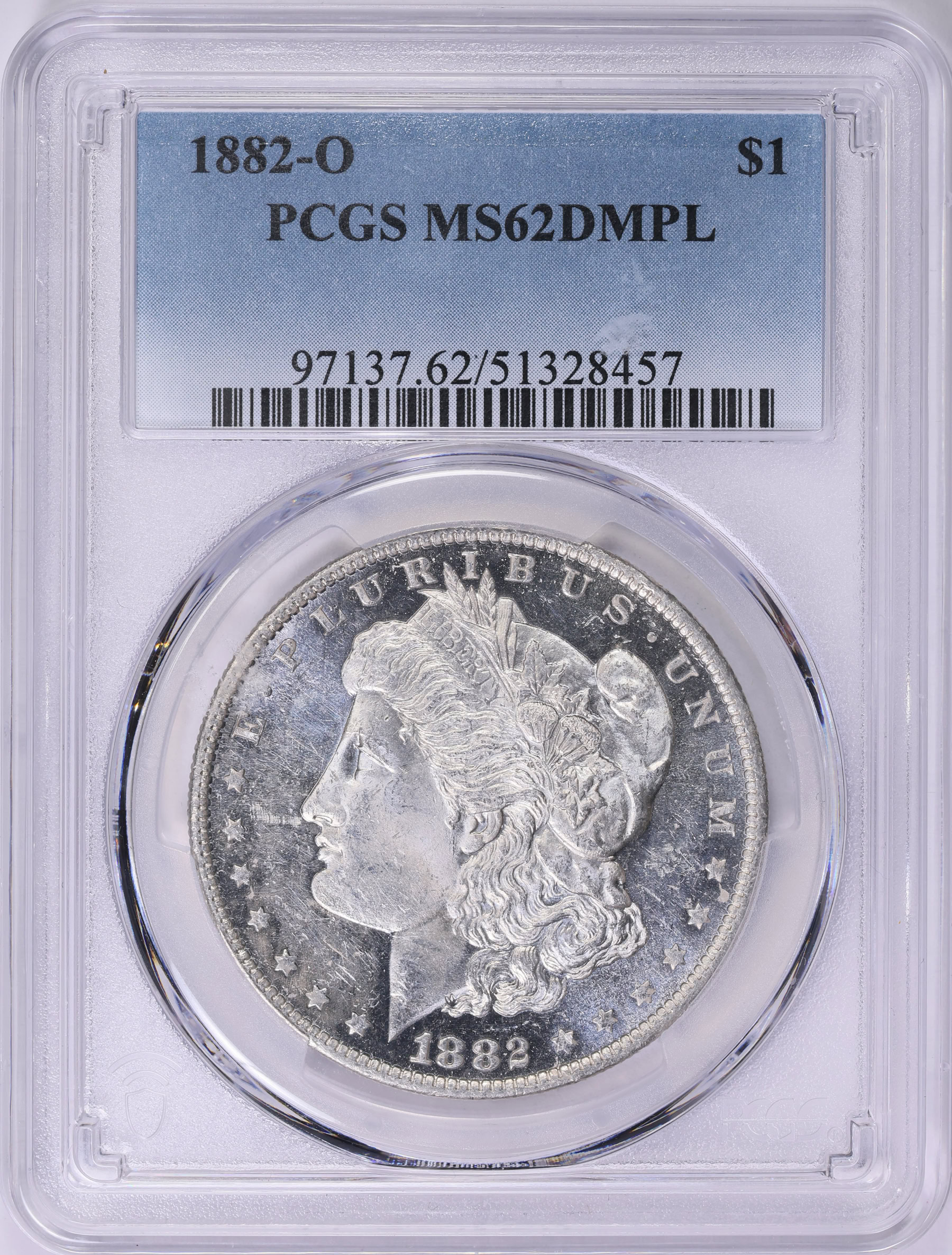 1882-O Morgan Silver Dollar PCGS MS-62 DMPL (Item 1785790) | GreatCollections Coin Auctions