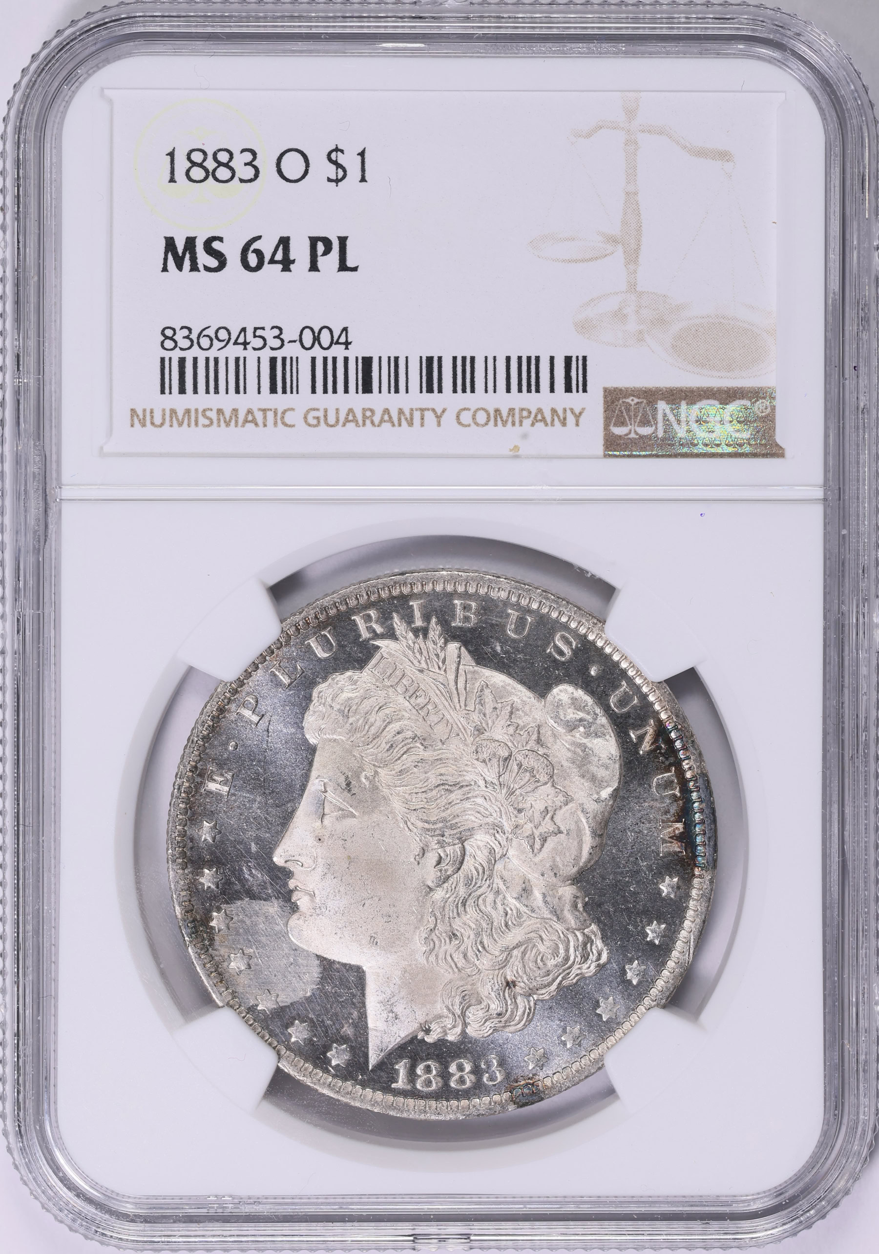 1883-O Morgan Silver Dollar NGC MS-64 PL (Toned) (Item 1785797) | GreatCollections Coin Auctions