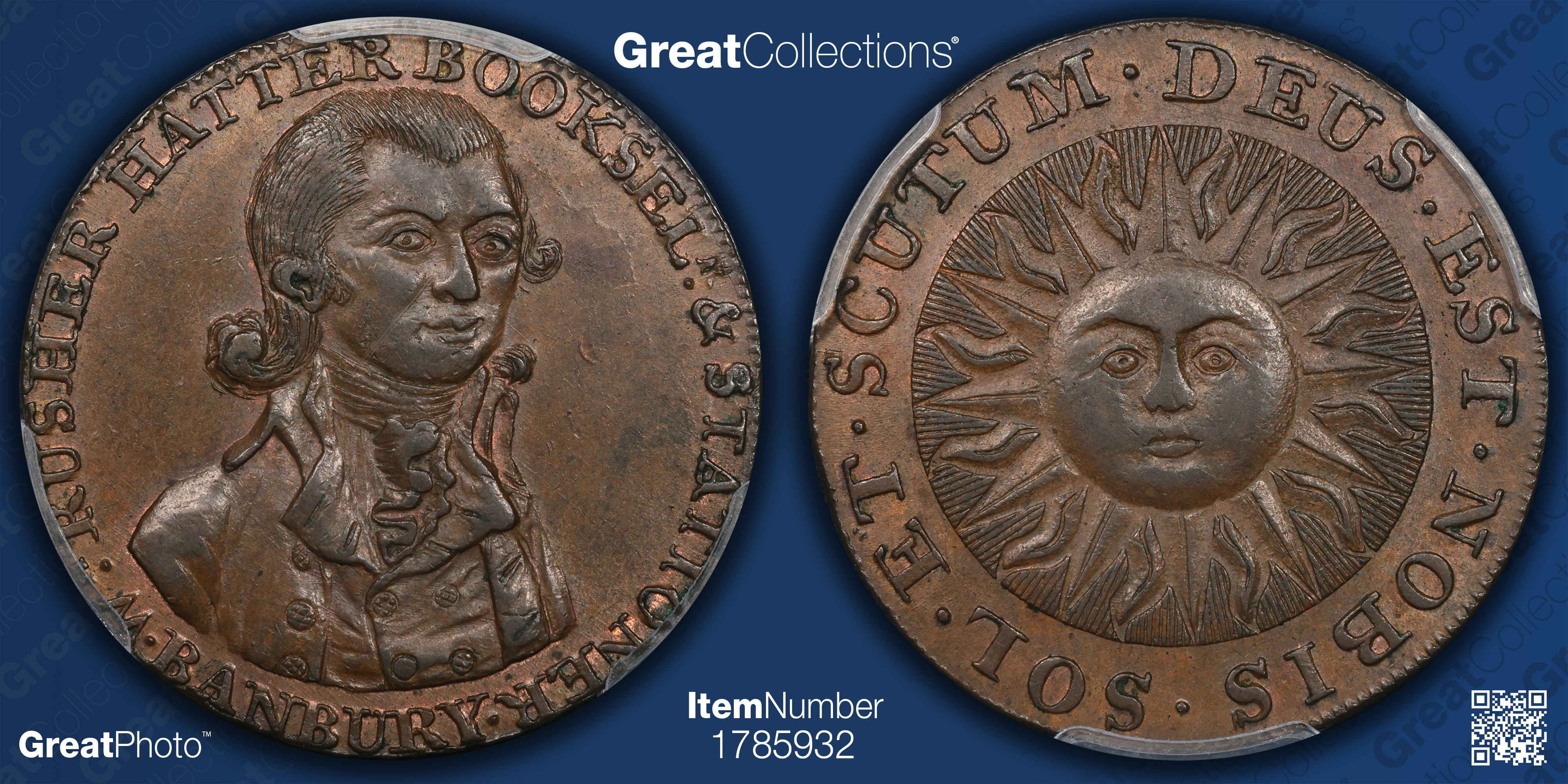 Great Britain - Oxfordshire, Banbury ND (c.1790) 1/2 Penny Token PCGS ...