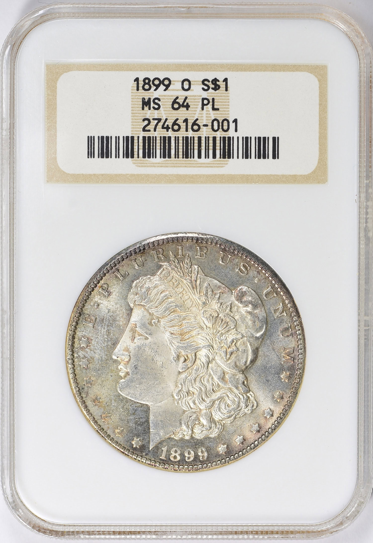 1899-O Morgan Silver Dollar NGC MS-64 PL OH (Toned) (Item 1786004) | GreatCollections Coin Auctions