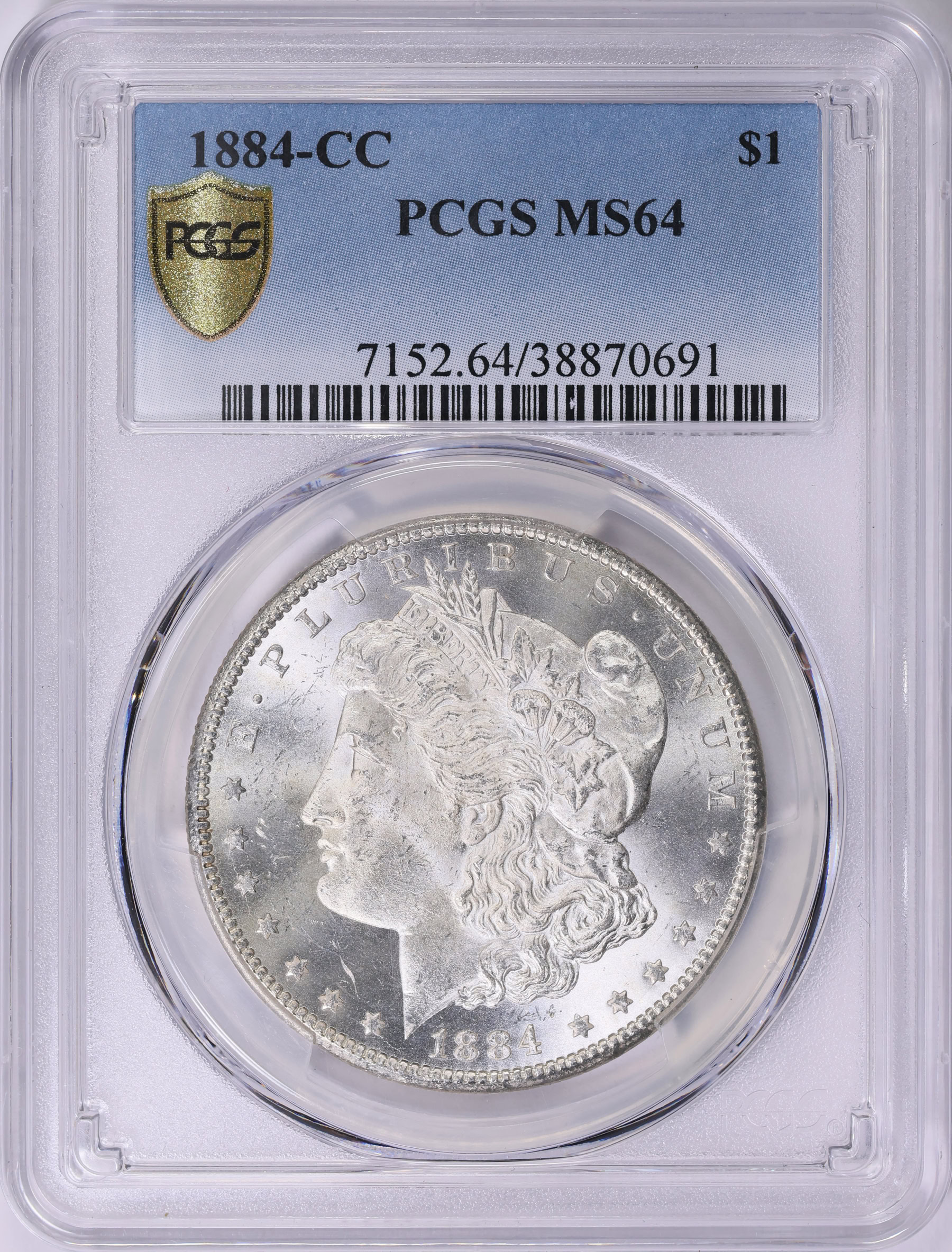 1884-CC Morgan Silver Dollar PCGS MS-64 (Item 1786023) | GreatCollections Coin Auctions