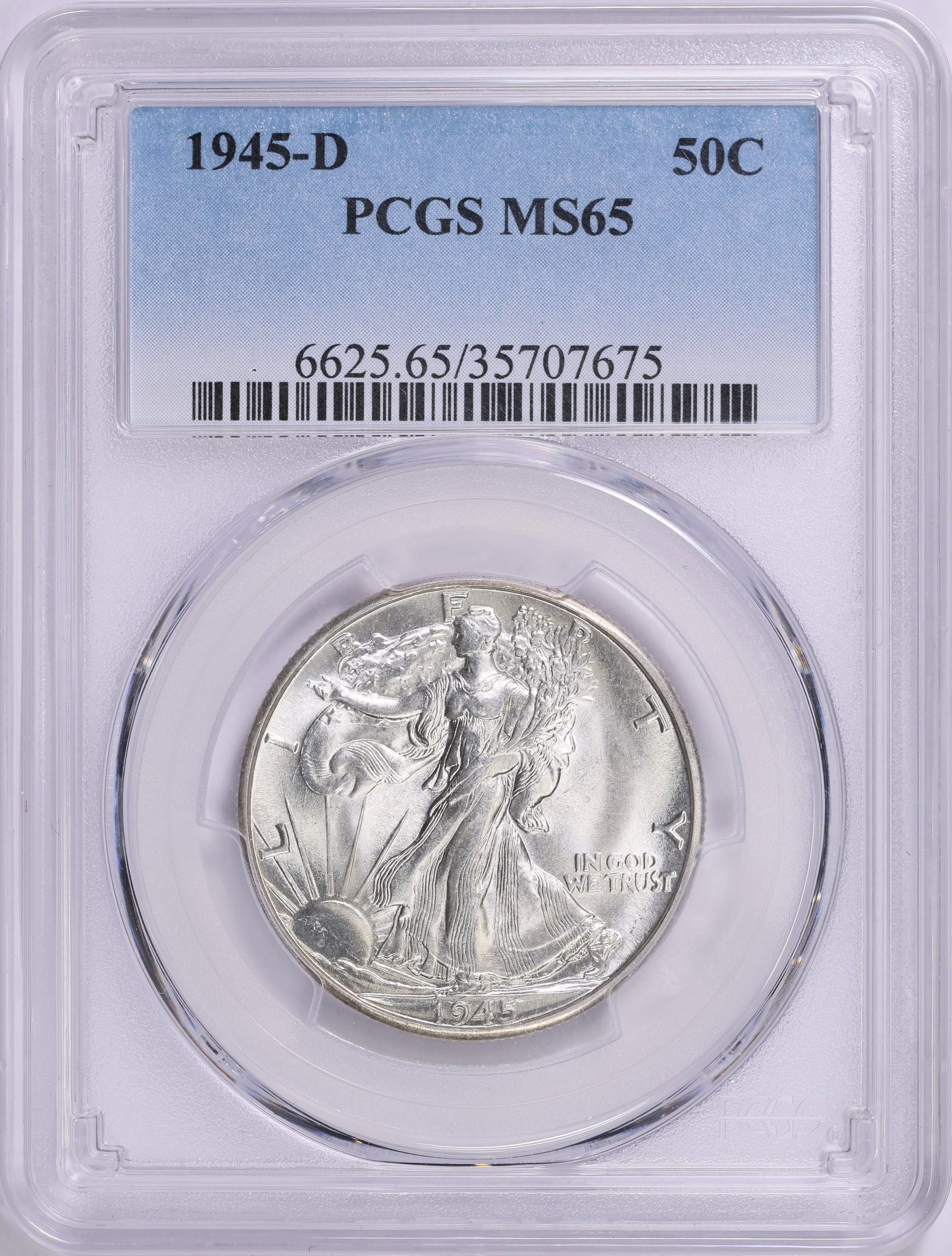 1945-D Walking Liberty Half Dollar PCGS MS-65 (Item 1786074) | GreatCollections Coin Auctions
