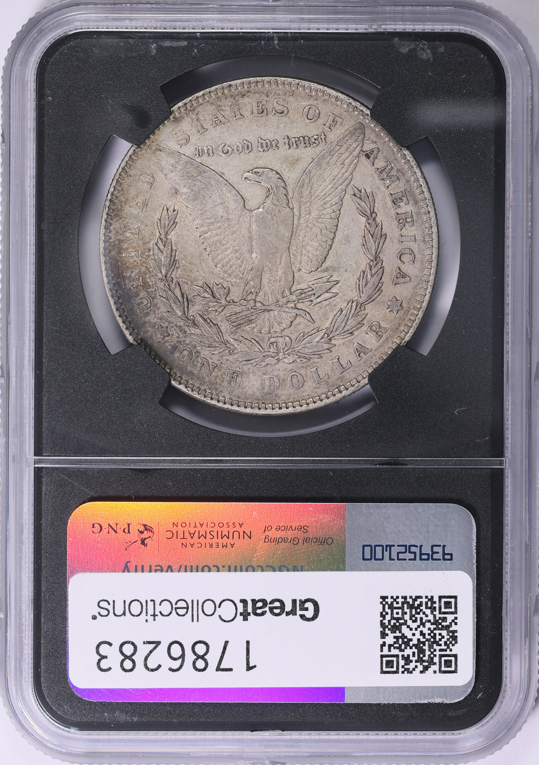 1878 Morgan Silver Dollar 7 Tailfeathers, Reverse of 1878 NGC XF-40 (Black Retro Holder) (Item ...