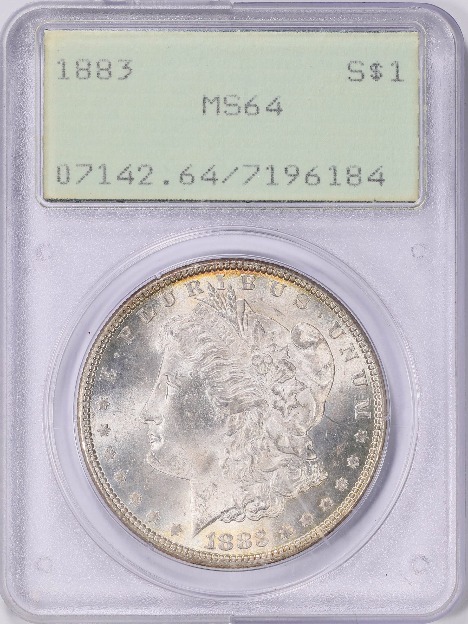 1883 Morgan Silver Dollar PCGS MS-64 OGH (1st Gen) (Item 1786440) | GreatCollections Coin Auctions