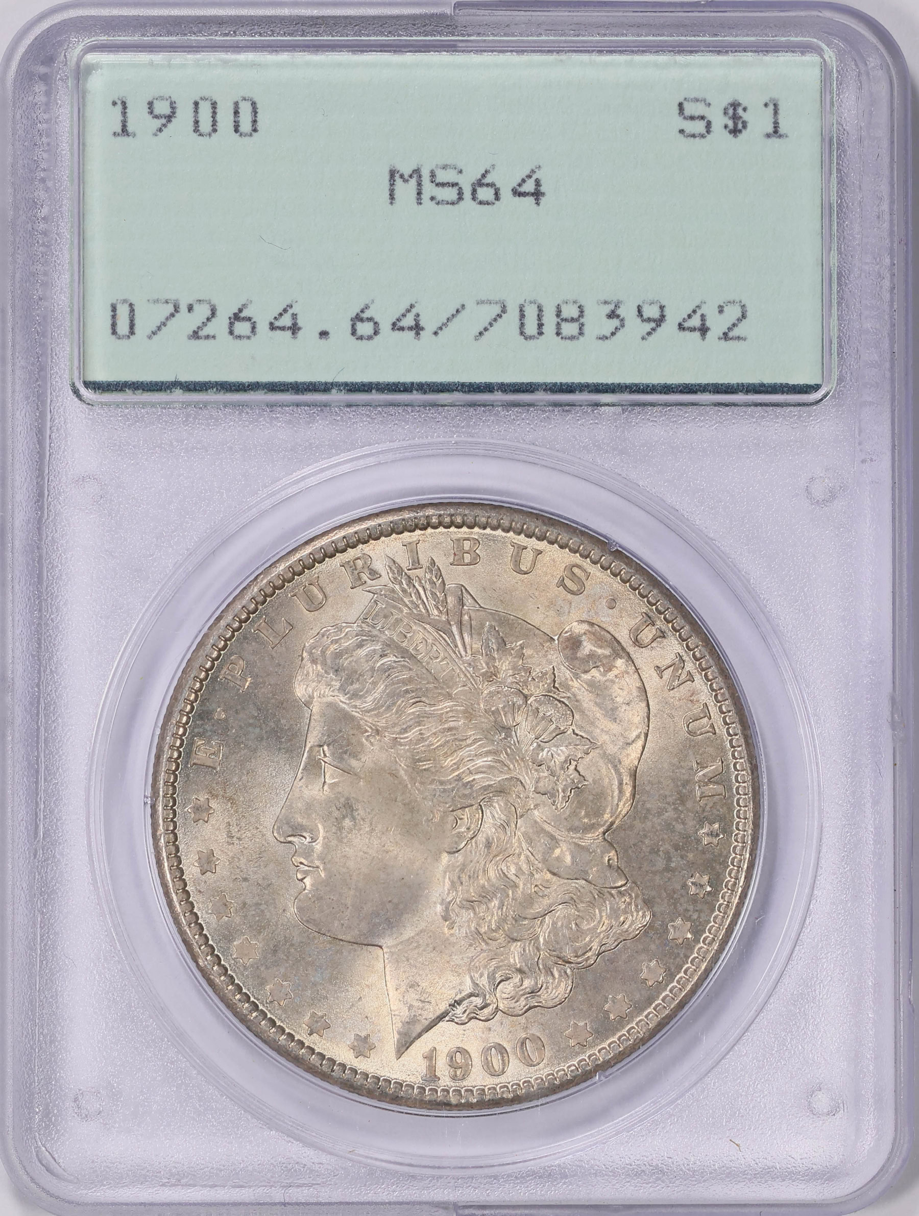 1900 Morgan Silver Dollar PCGS MS-64 OGH (1st Gen) (Item 1786444) | GreatCollections Coin Auctions
