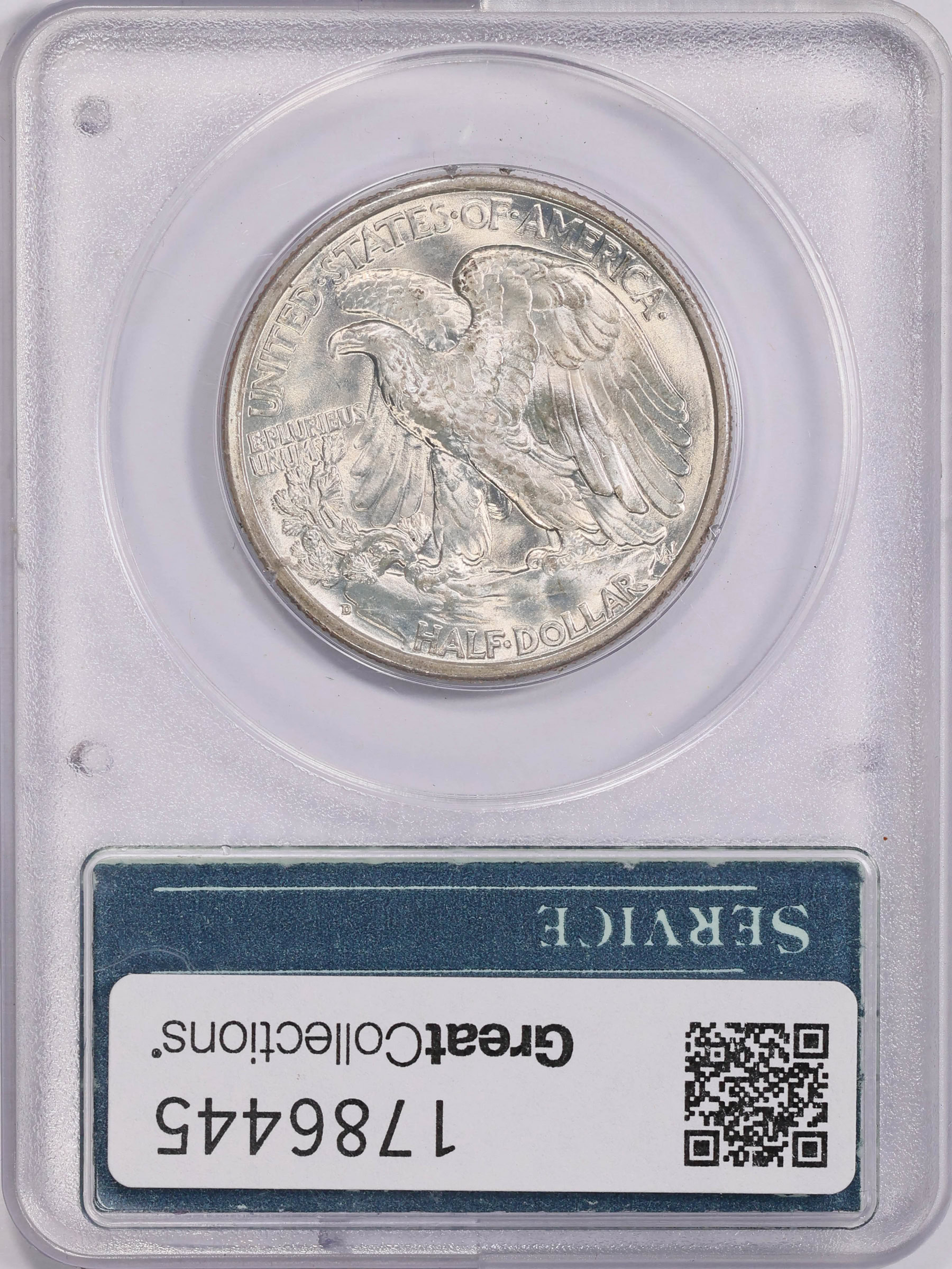 1936-D Walking Liberty Half Dollar PCGS MS-64 OGH (1st Gen) (Item 1786445) | GreatCollections ...
