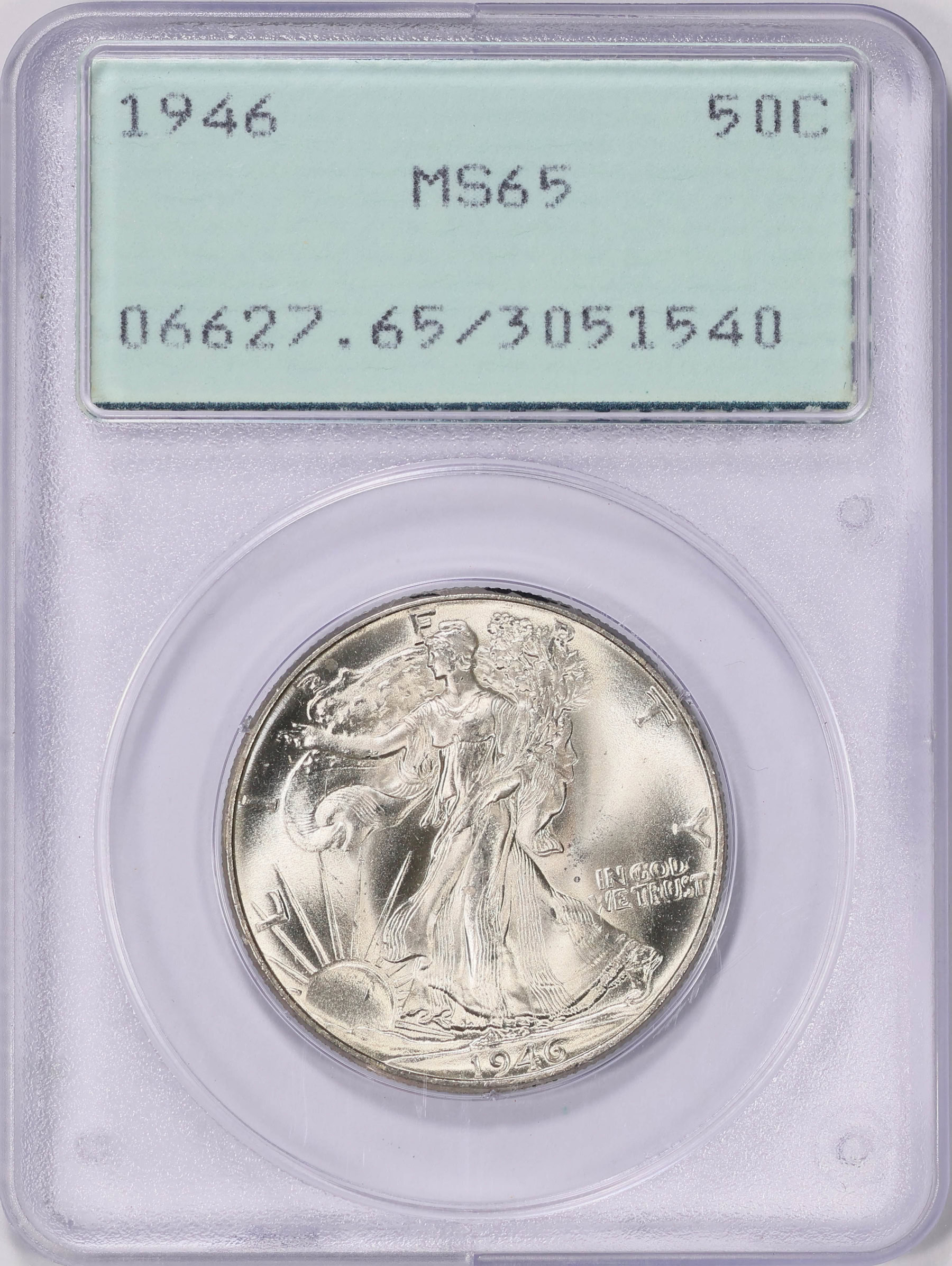 1946 Walking Liberty Half Dollar PCGS MS-65 OGH (1st Gen) (Item 1786448) | GreatCollections Coin ...
