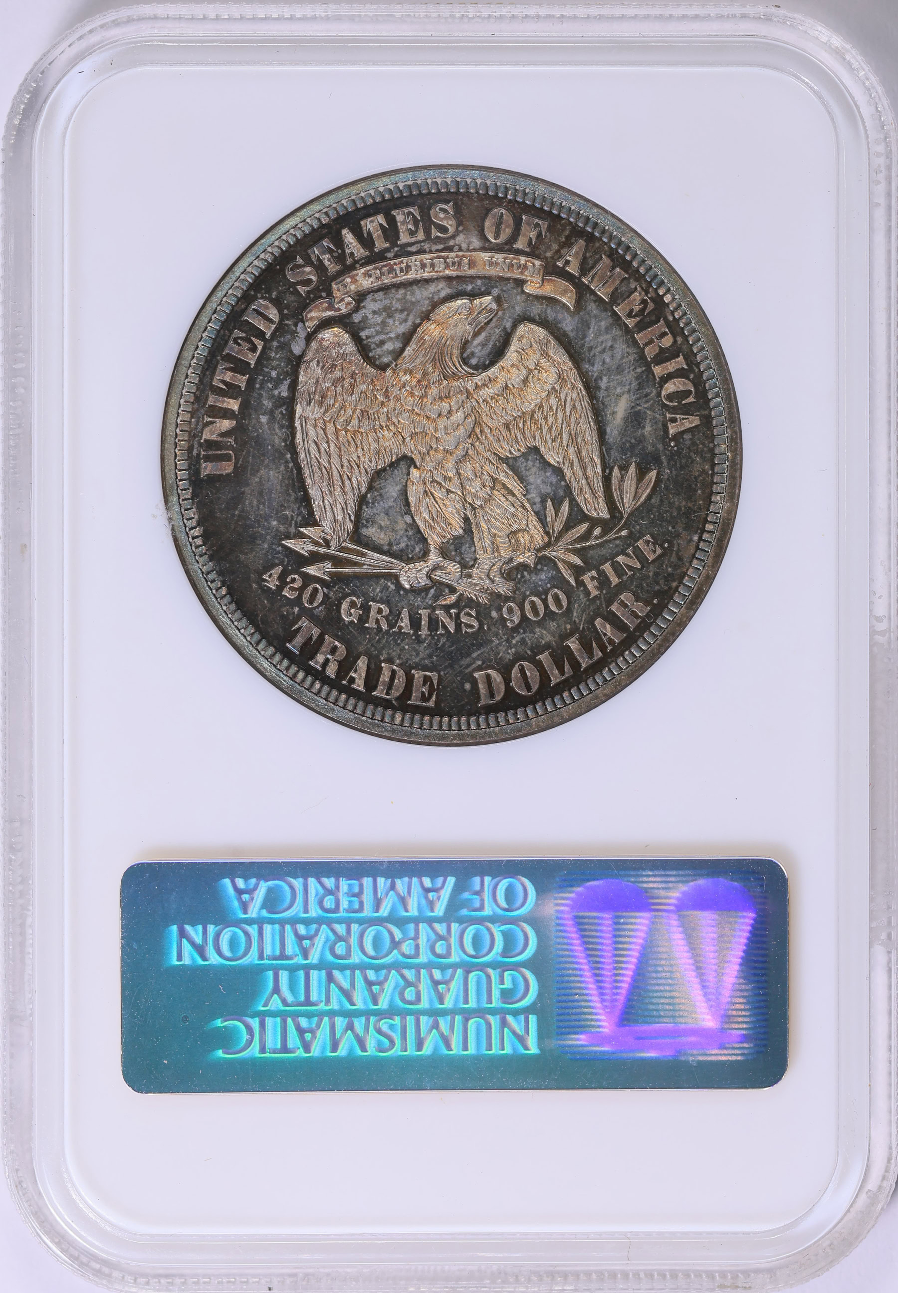 1877 Trade Silver Dollar NGC Proof-64 (CAC Green) (Toned) OH (Item ...
