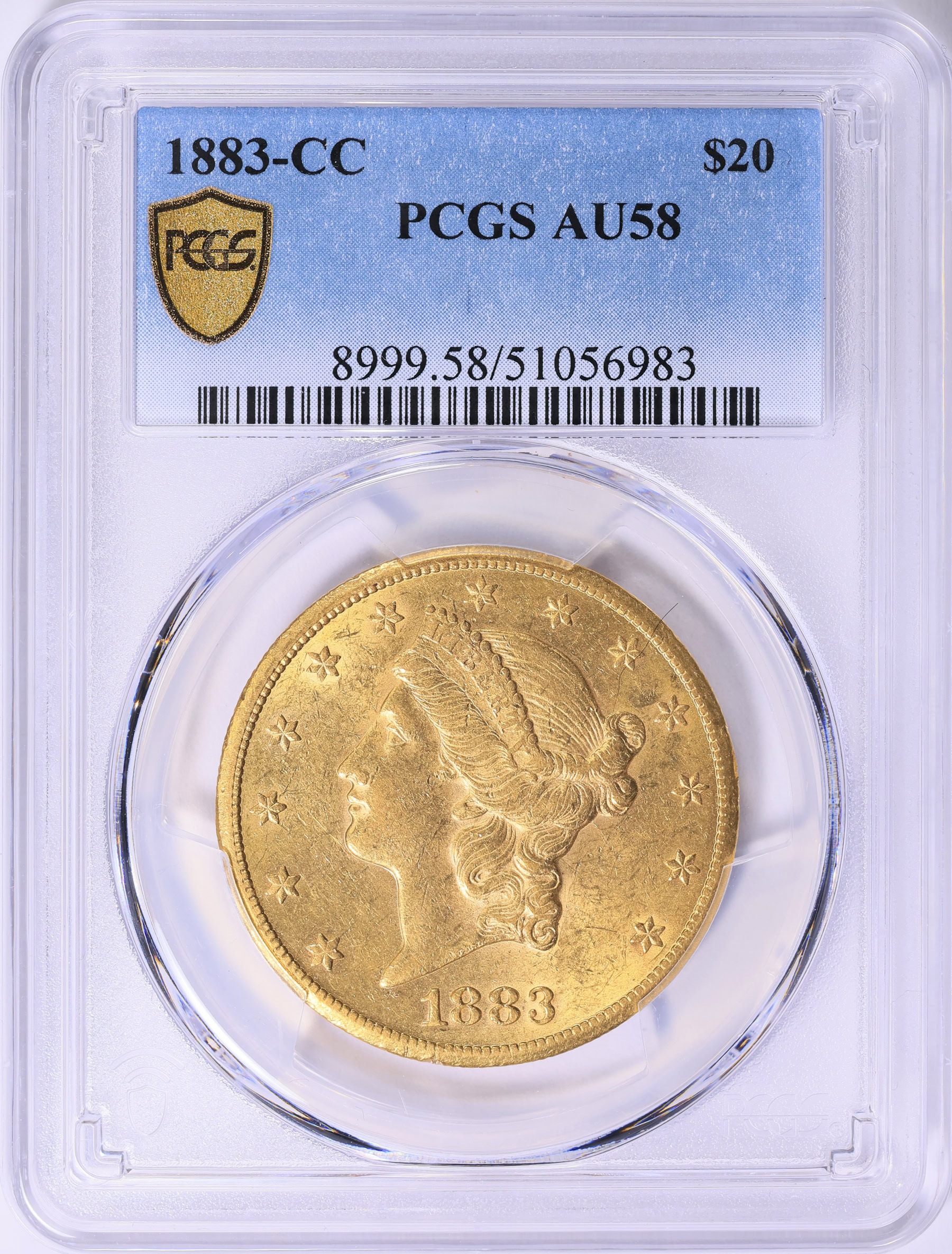 1883-CC Liberty Gold Double Eagle PCGS AU-58 (Item 1786522) | GreatCollections Coin Auctions