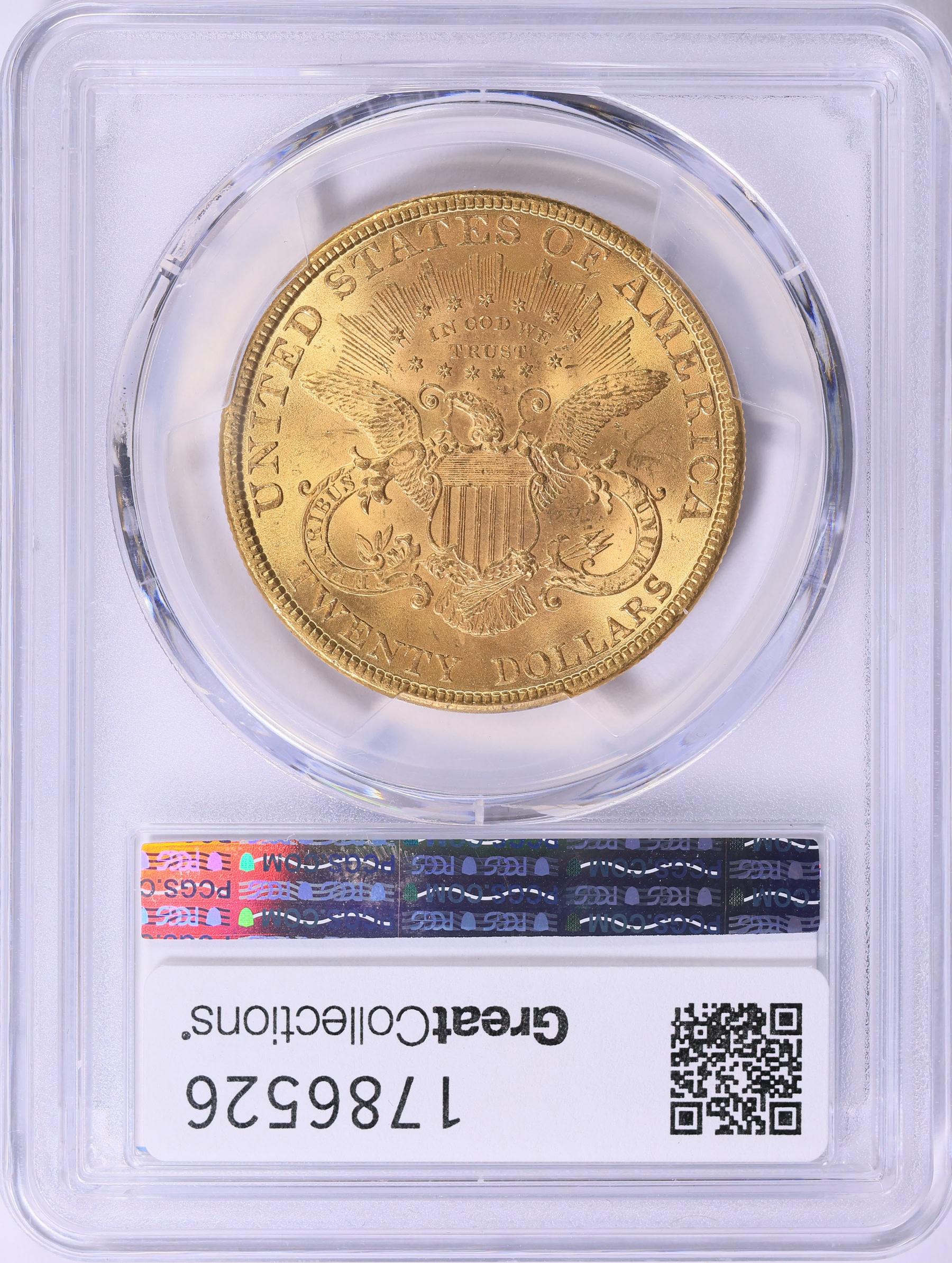 1896 Liberty Gold Double Eagle PCGS MS-63 (CAC Green) (Item 1786526) | GreatCollections Coin ...