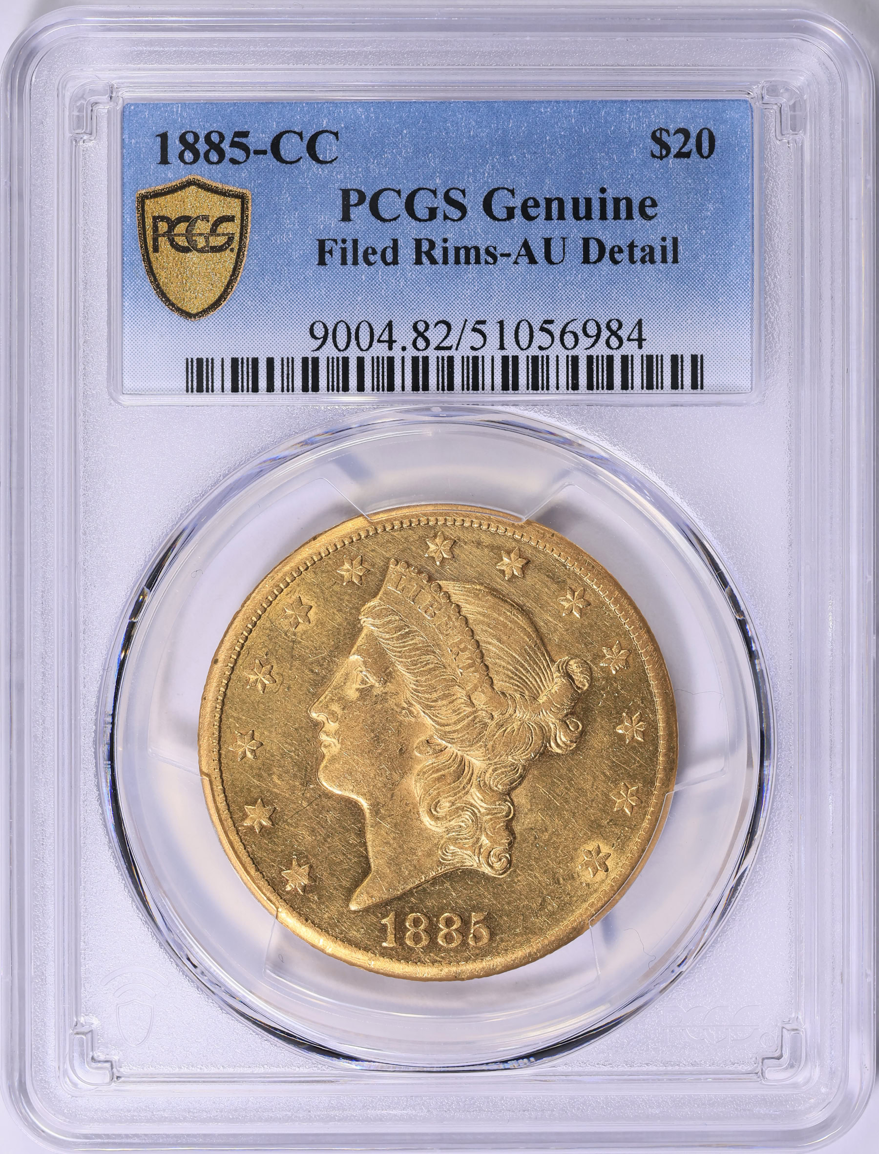 1885-CC Liberty Gold Double Eagle PCGS Genuine AU Details (Item 1786548) | GreatCollections Coin ...