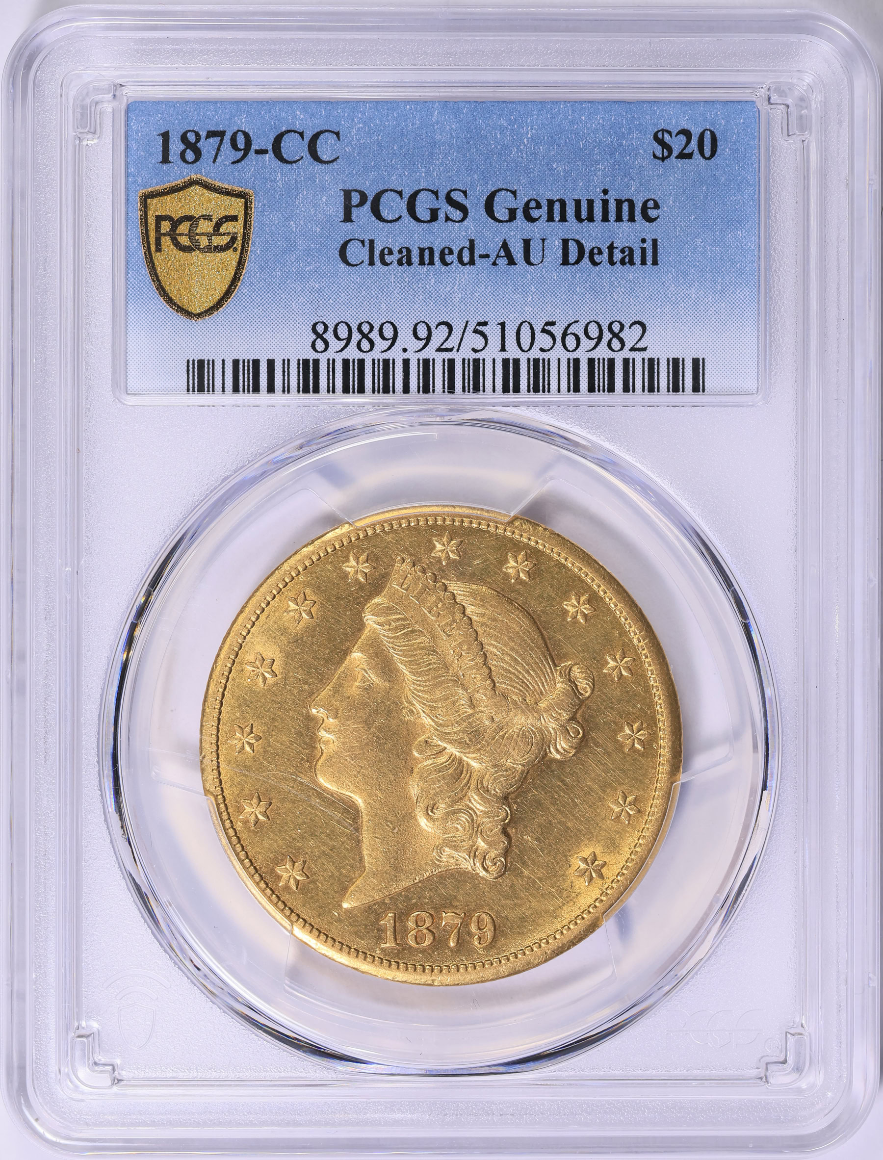 1879-CC Liberty Gold Double Eagle PCGS Genuine AU Details (Item 1786549) | GreatCollections Coin ...