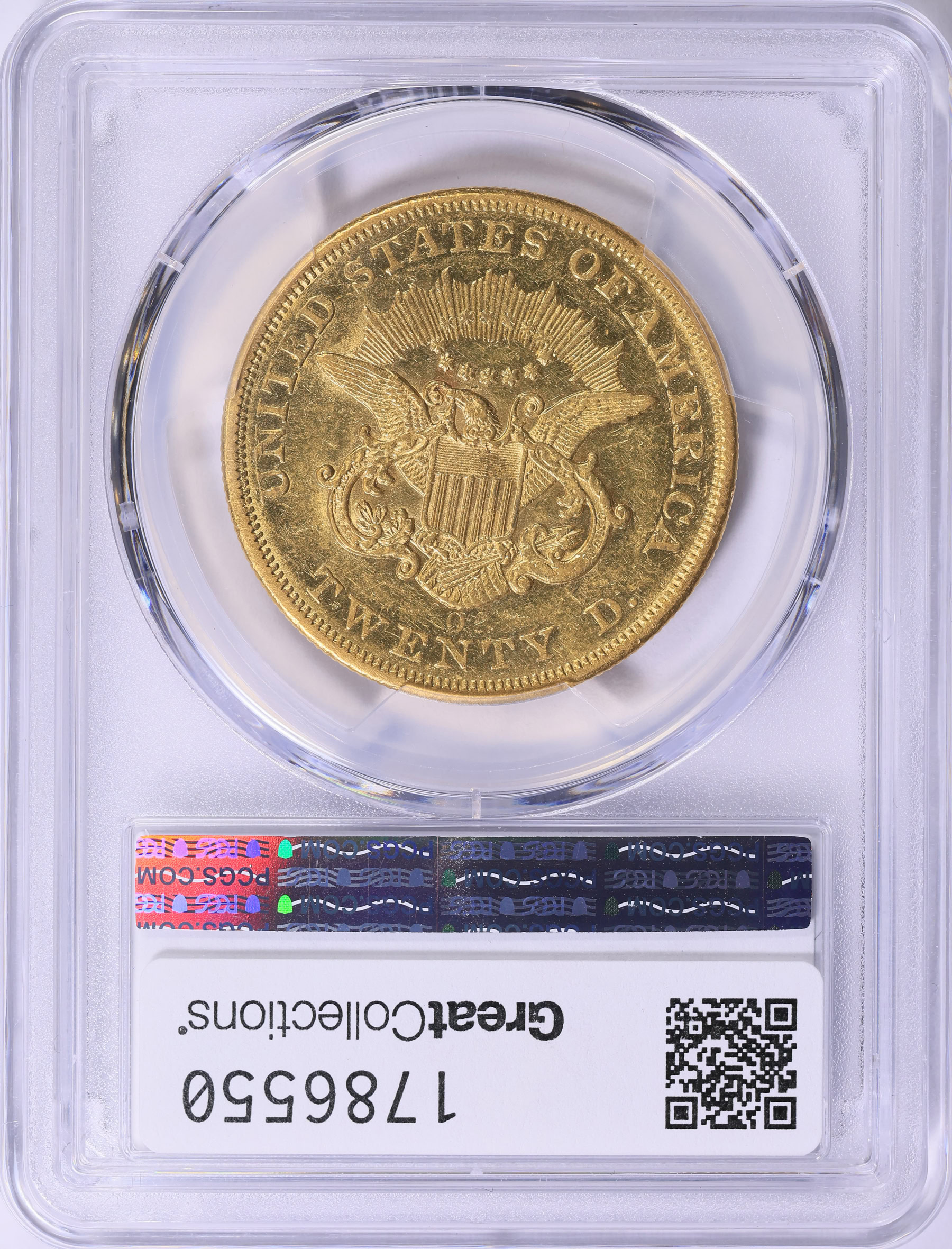 1857-O Liberty Gold Double Eagle PCGS AU-55 (Item 1786550) | GreatCollections Coin Auctions