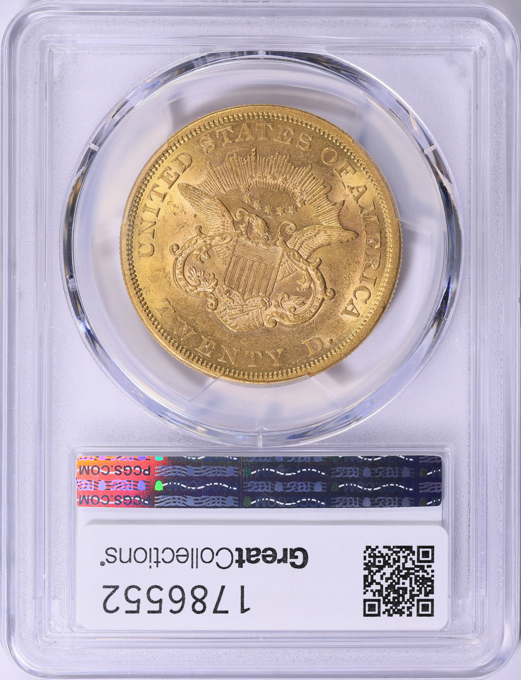 1864 Liberty Gold Double Eagle PCGS AU-55 (Item 1786552) | GreatCollections Coin Auctions