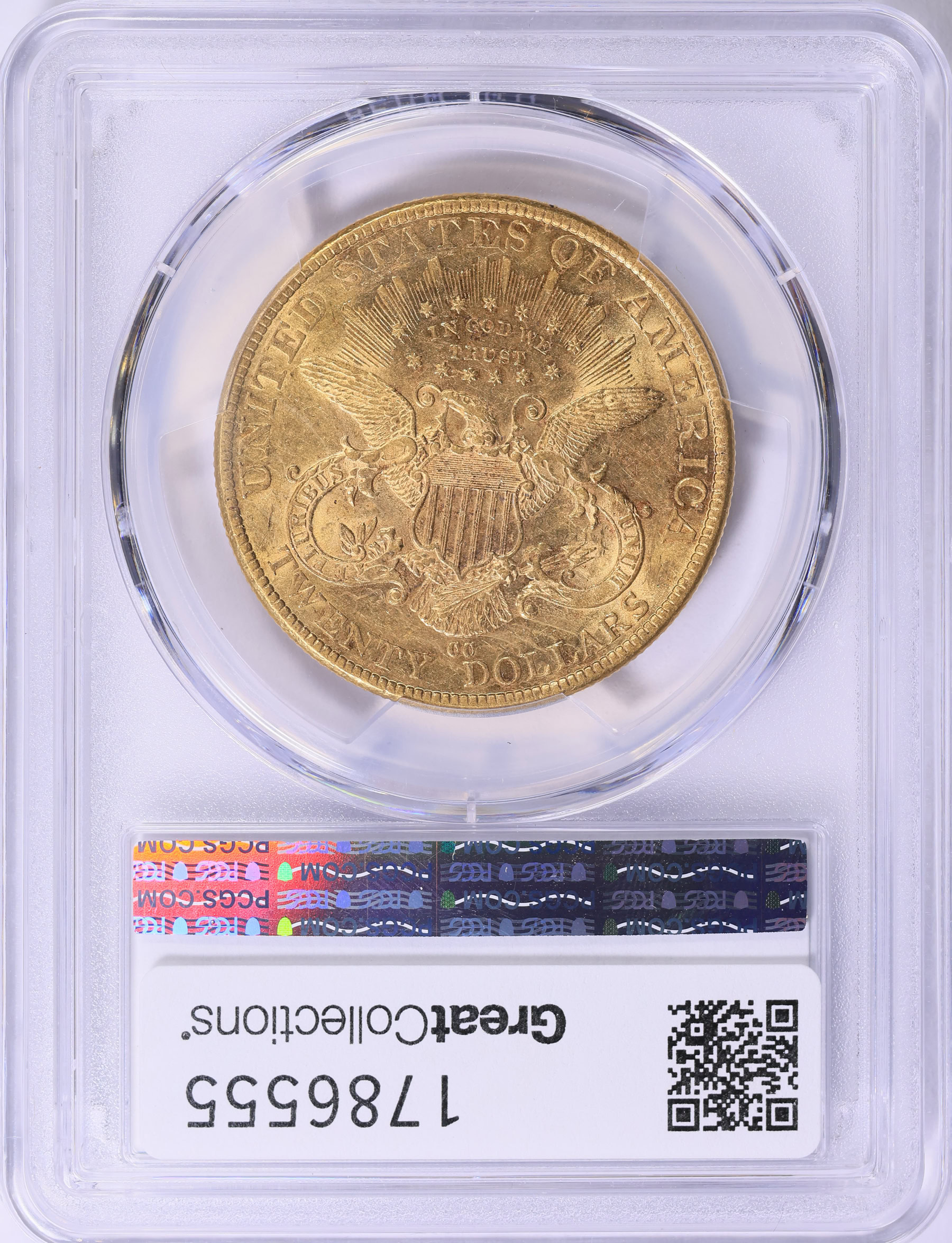 1891-CC Liberty Gold Double Eagle PCGS AU-55 (Item 1786555) | GreatCollections Coin Auctions
