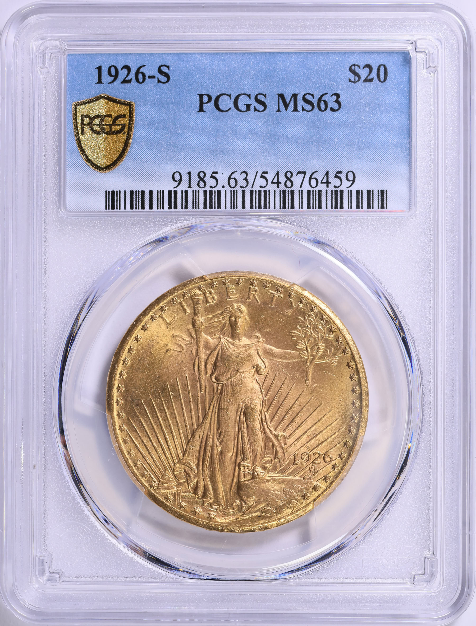 1926-S Saint-Gaudens Gold Double Eagle PCGS MS-63 (Item 1786563) | GreatCollections Coin Auctions