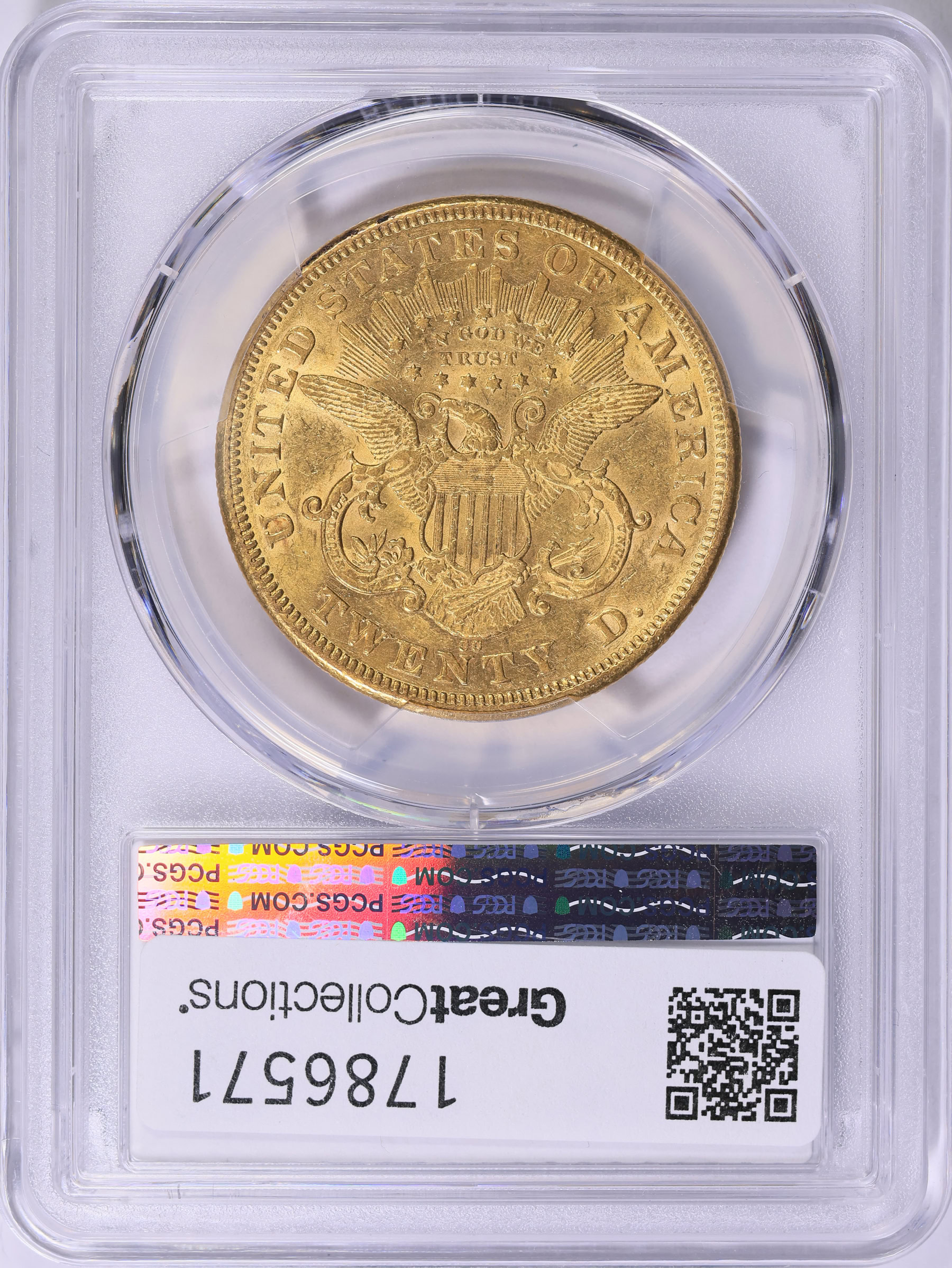 1875-CC Liberty Gold Double Eagle PCGS AU-50 (Item 1786571) | GreatCollections Coin Auctions