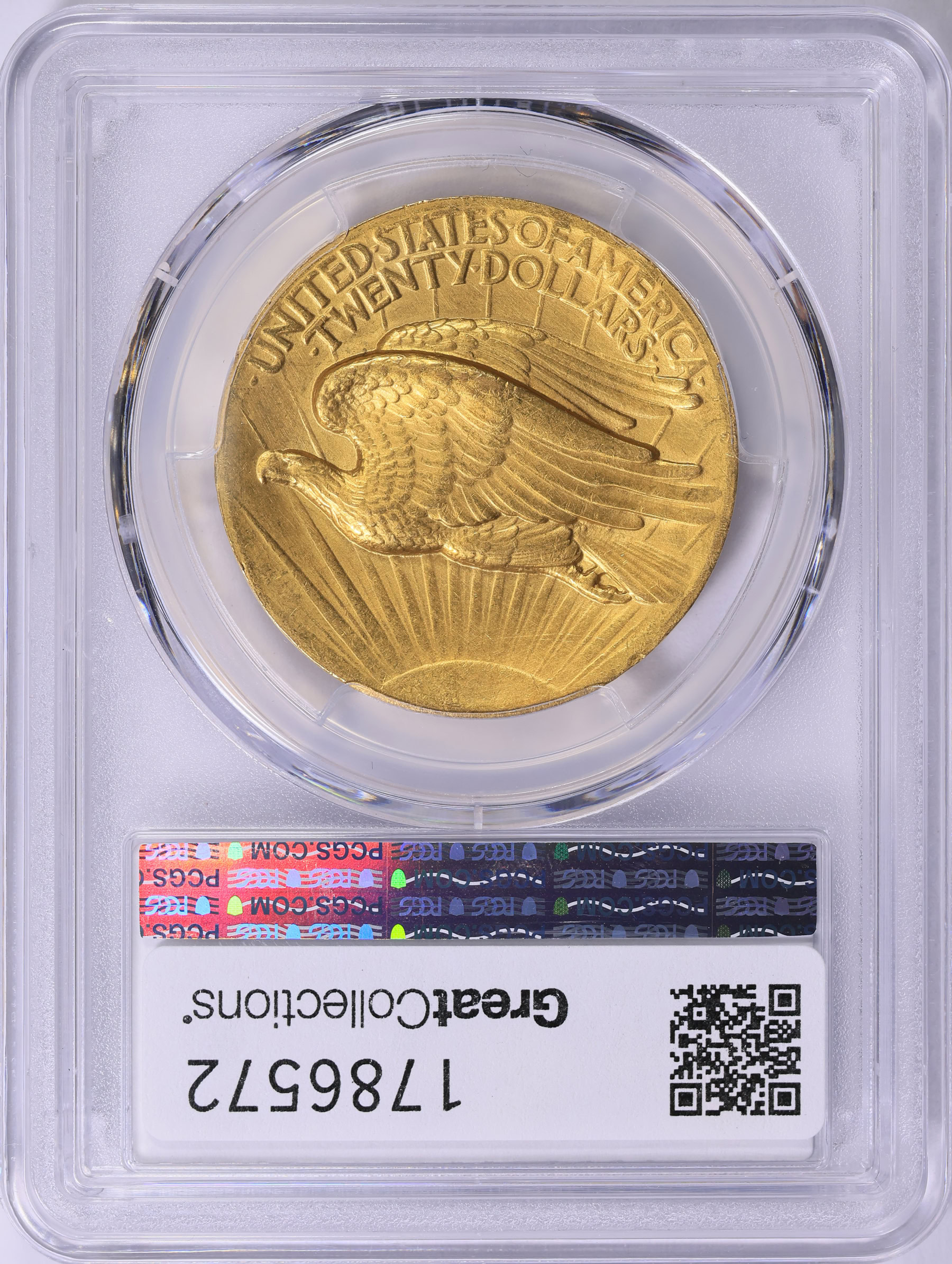1907 Saint-Gaudens Gold Double Eagle MCMVII, High Relief, Wire Edge PCGS Genuine Unc Details ...