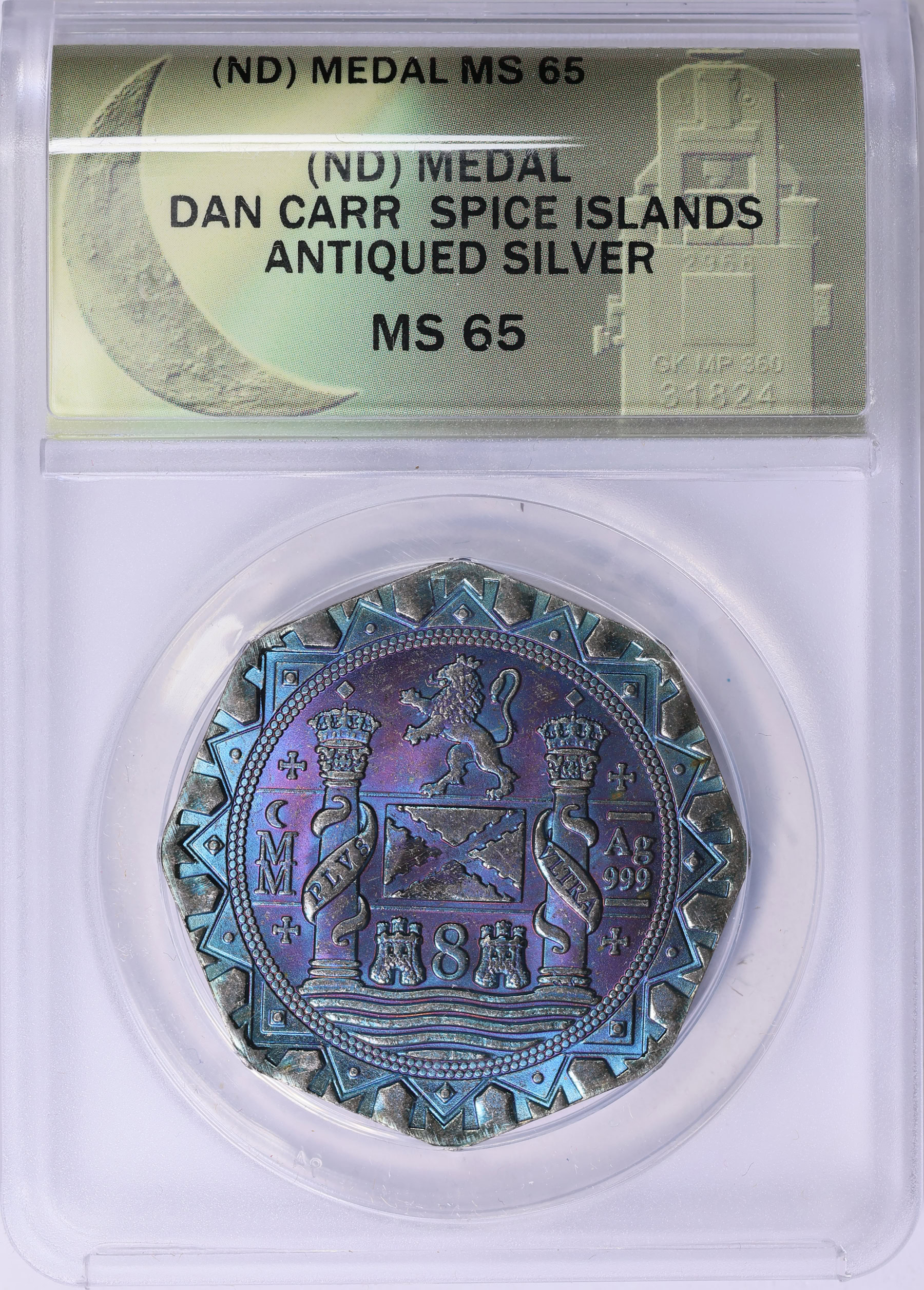 ND Antiqued Color Silver Spice Islands Shipwreck Daniel Carr Medal ...