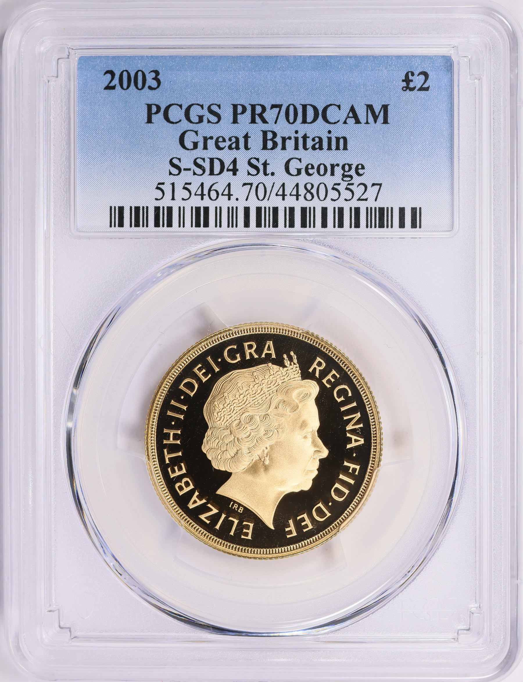Great Britain 2003 Gold £2 St. George KM-1072 PCGS Proof-70 DCAM (AGW ...