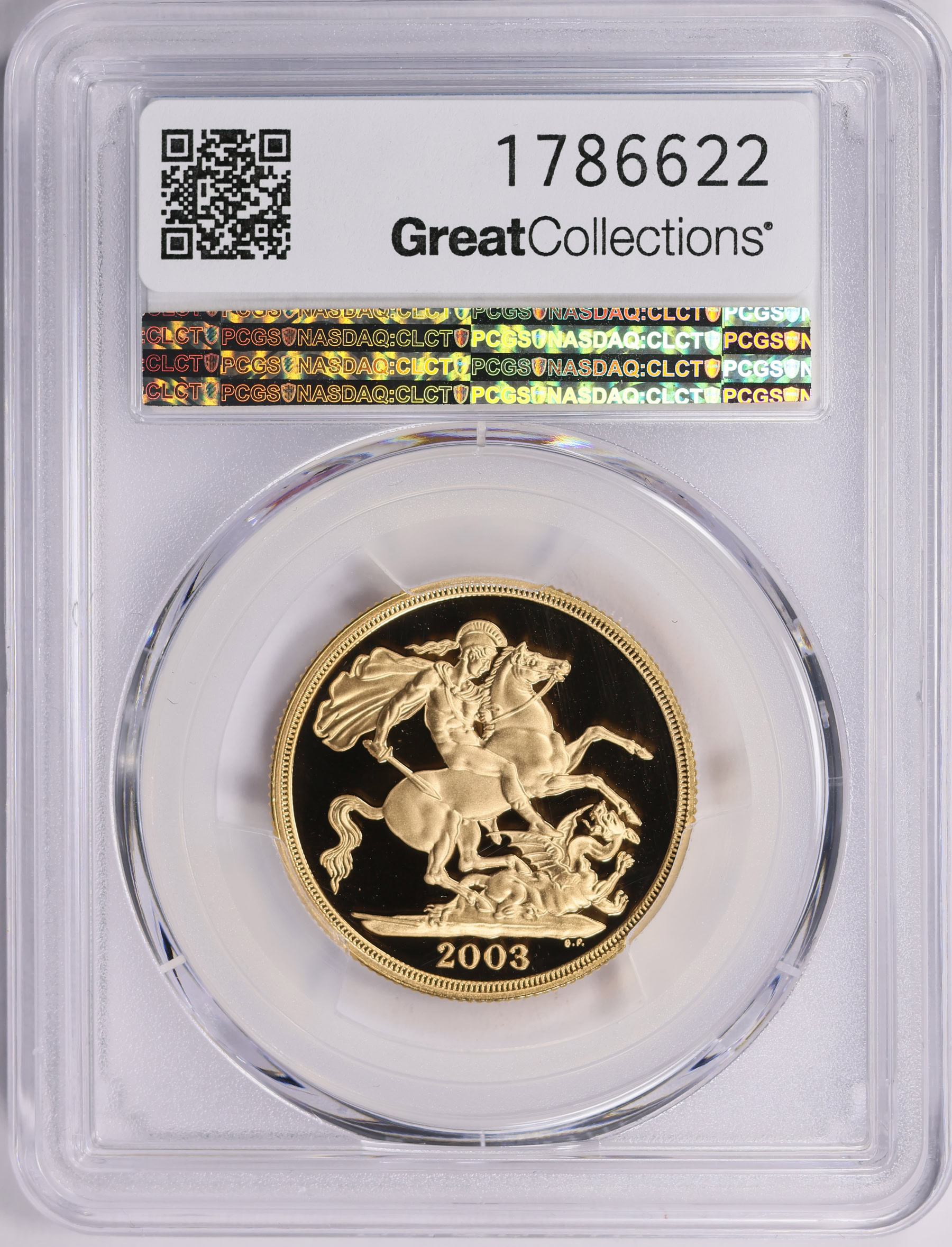 Great Britain 2003 Gold £2 St. George KM-1072 PCGS Proof-70 DCAM (AGW ...