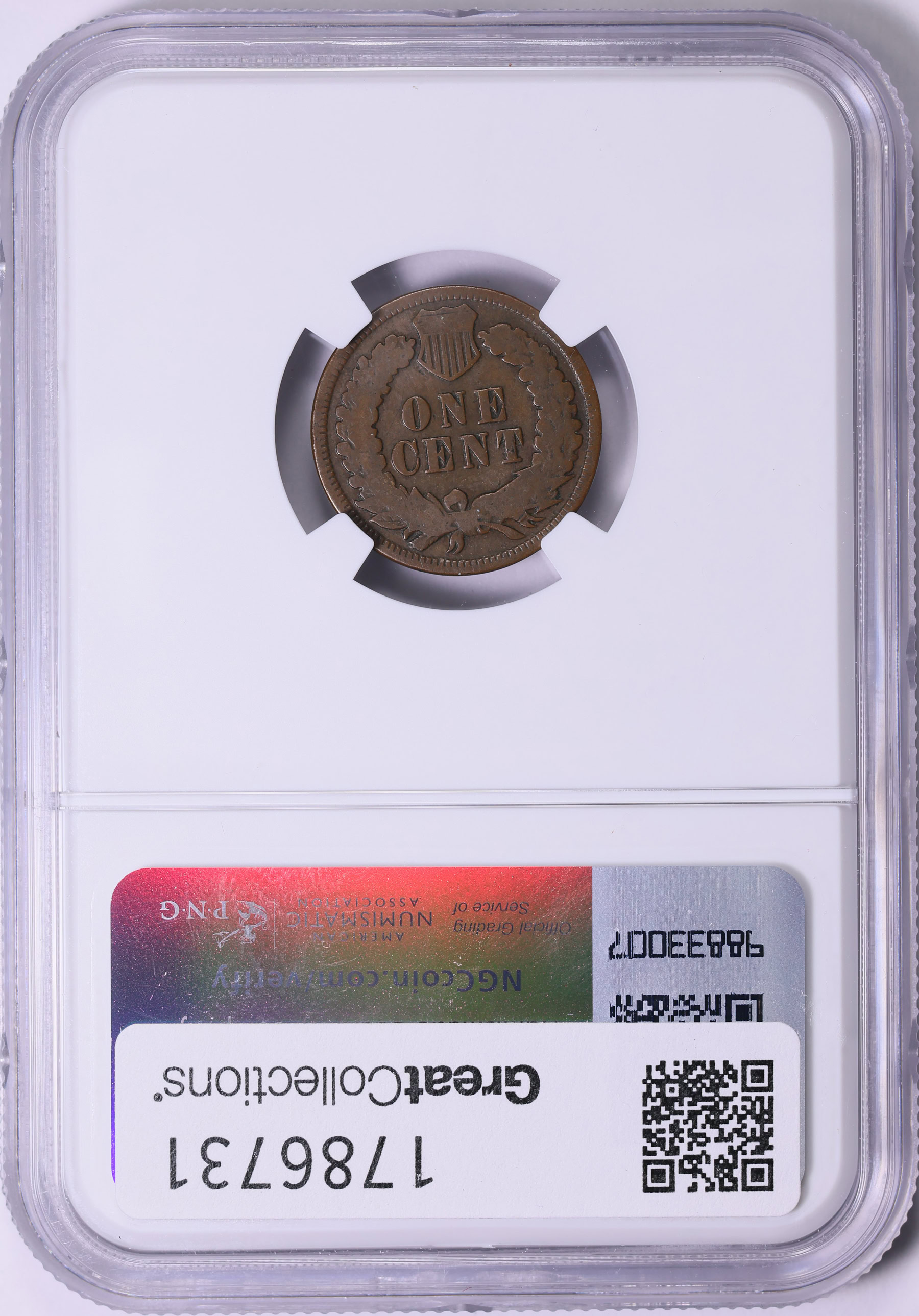 1871 Indian Cent NGC G-06 BN (Item 1786731) | GreatCollections Coin Auctions