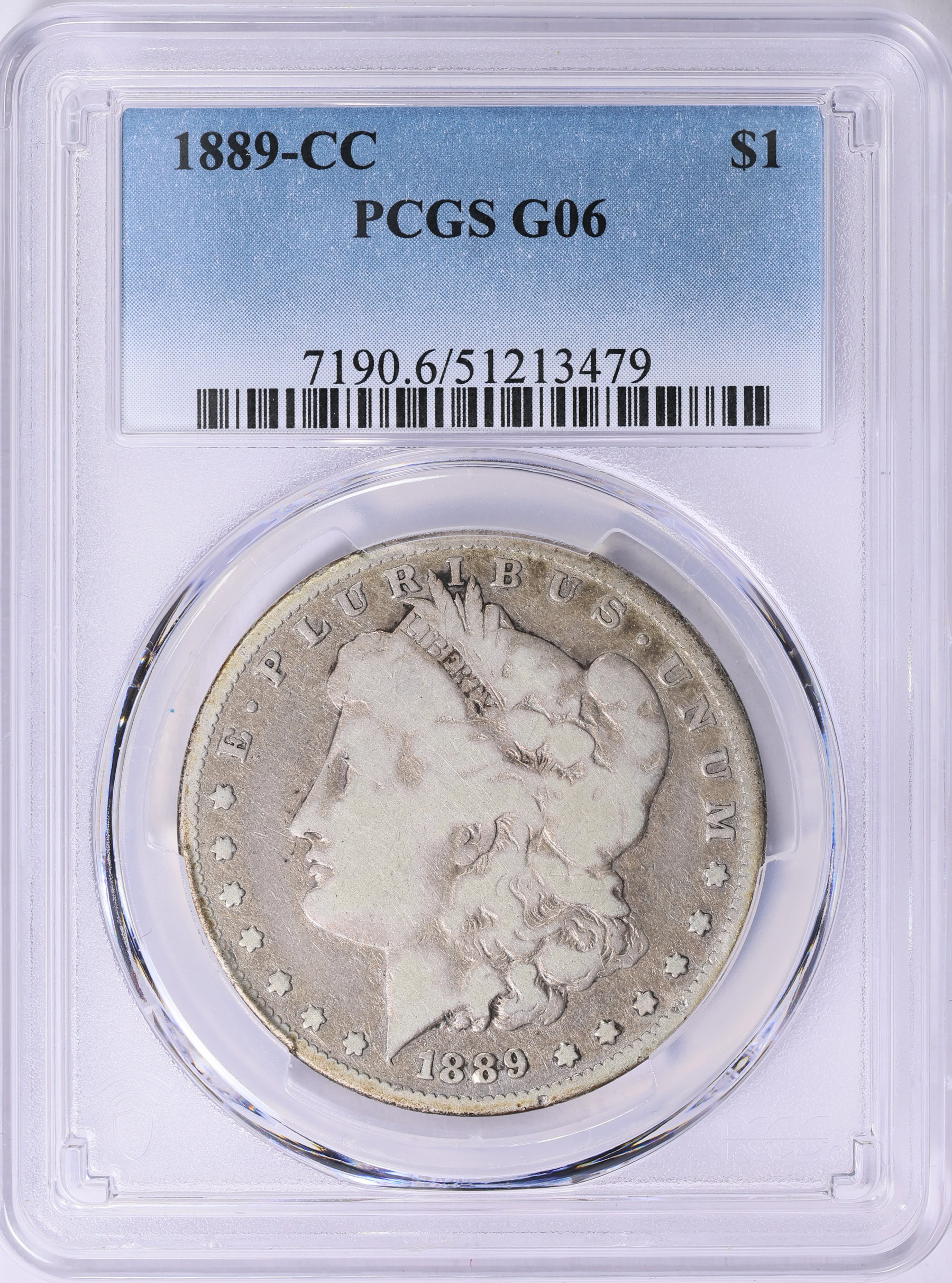 1889-CC Morgan Silver Dollar PCGS G-06 (Item 1786761) | GreatCollections Coin Auctions