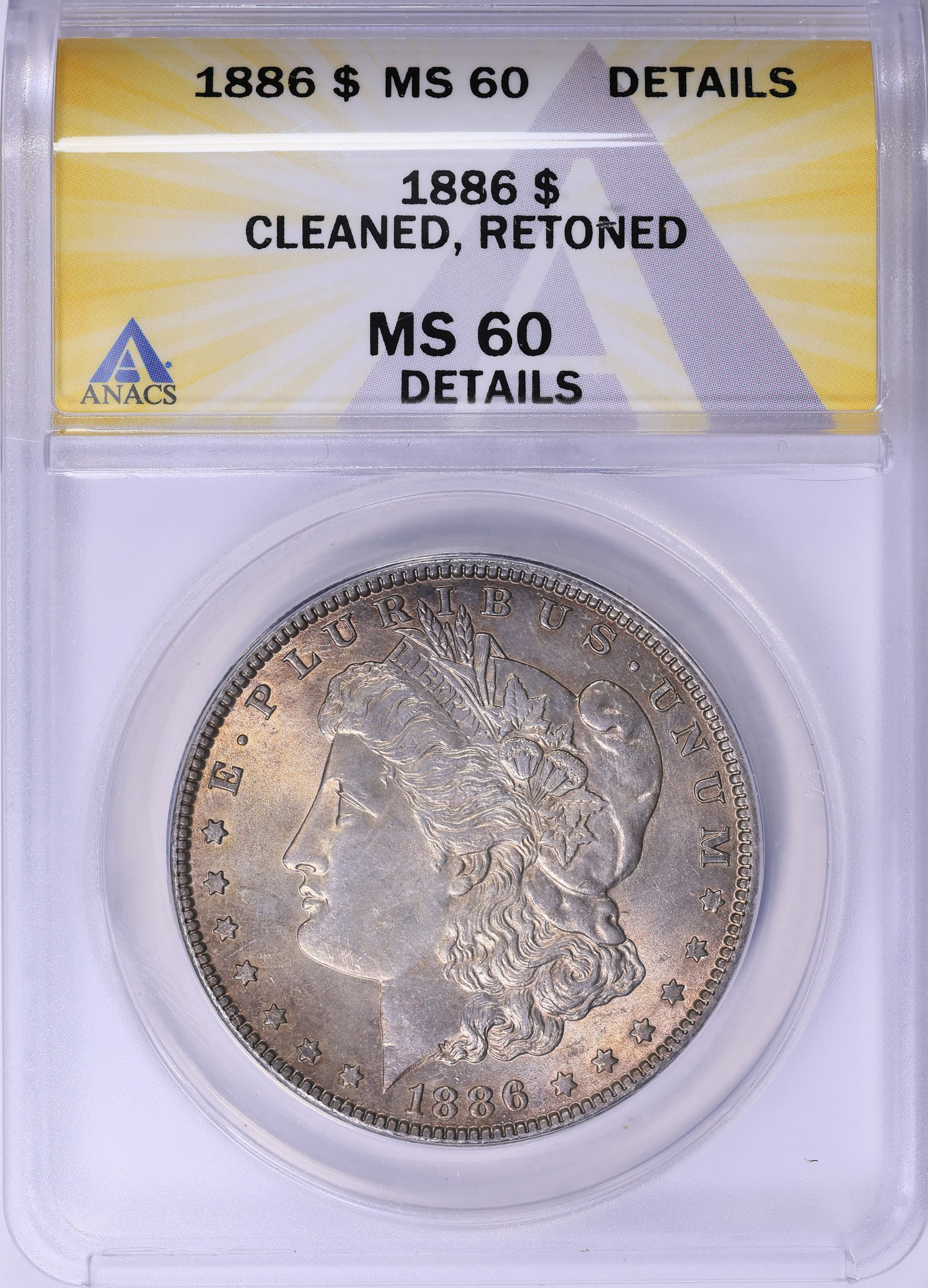 1886 Morgan Silver Dollar ANACS MS-60 Details (Item 1787104 ...