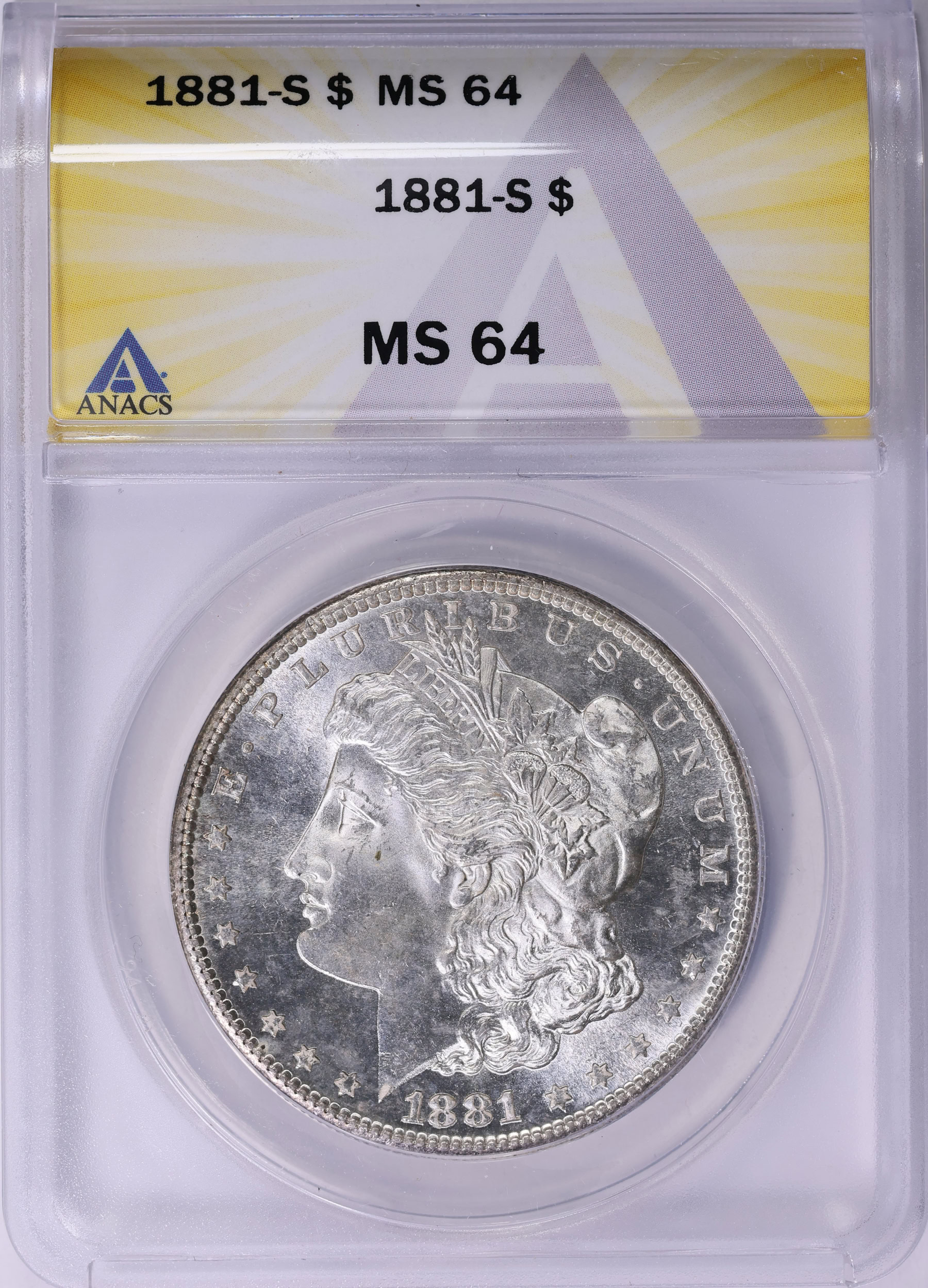 1881-S Morgan Silver Dollar ANACS MS-64 (Item 1787121 ...