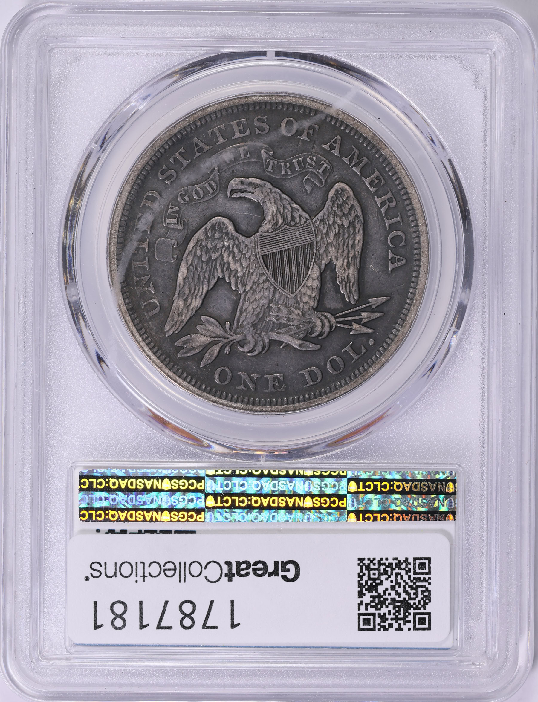 1871 Seated Liberty Silver Dollar PCGS VF-30 (Item 1787181 ...