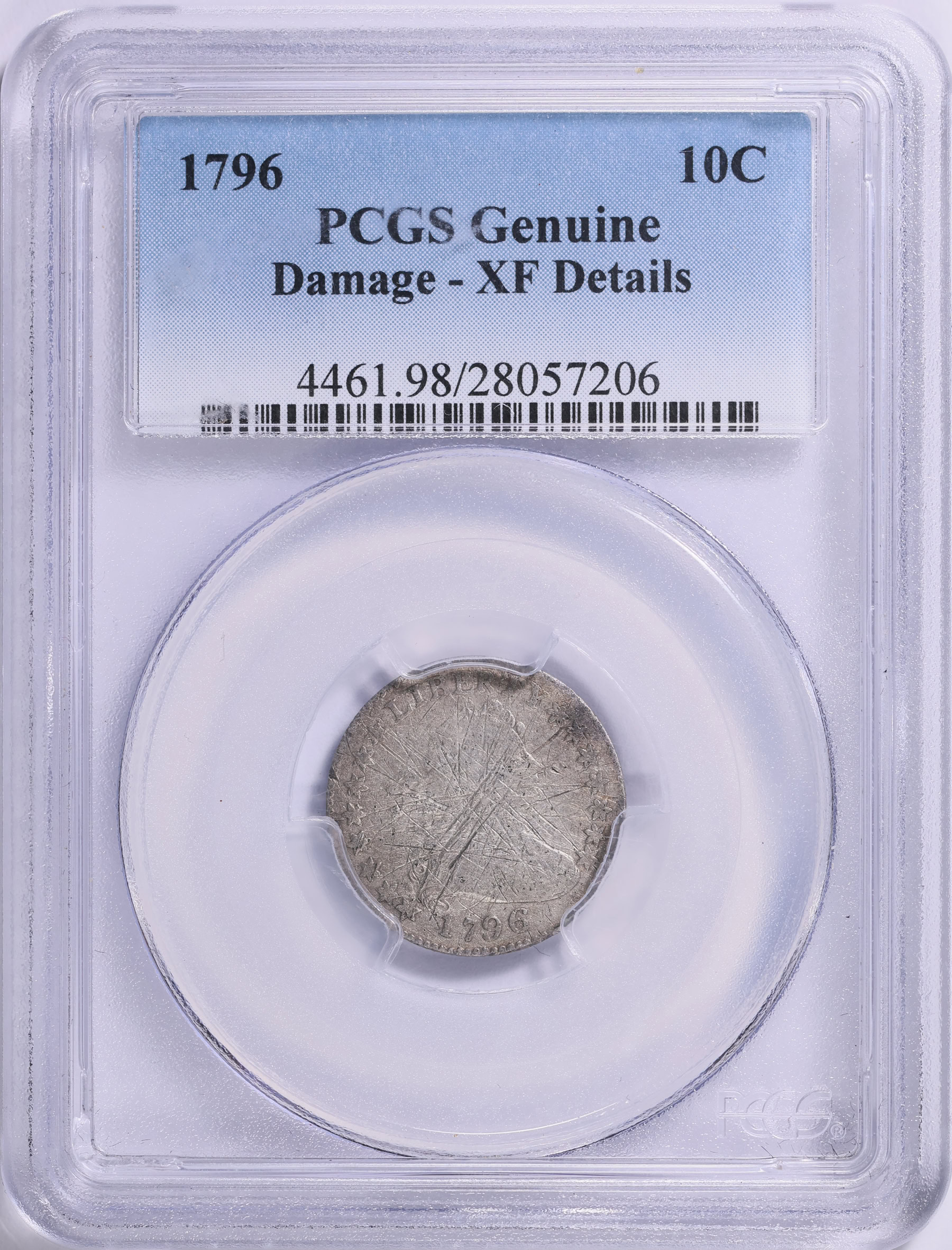 1796 Draped Bust Dime PCGS Genuine XF Details (Item 1787289 ...