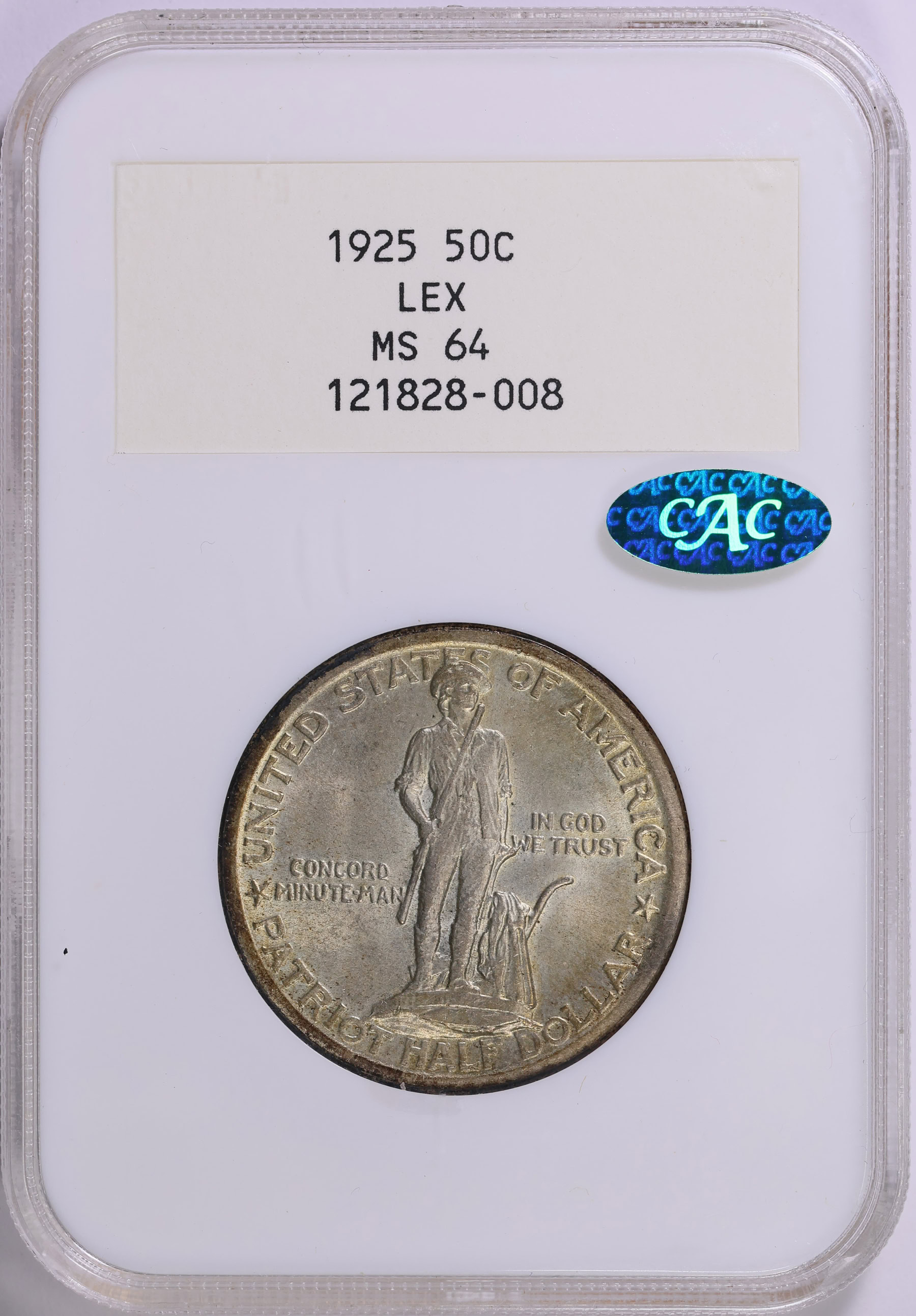 1925 Lexington-Concord Sesquicentennial Half Dollar NGC MS-64 (CAC ...