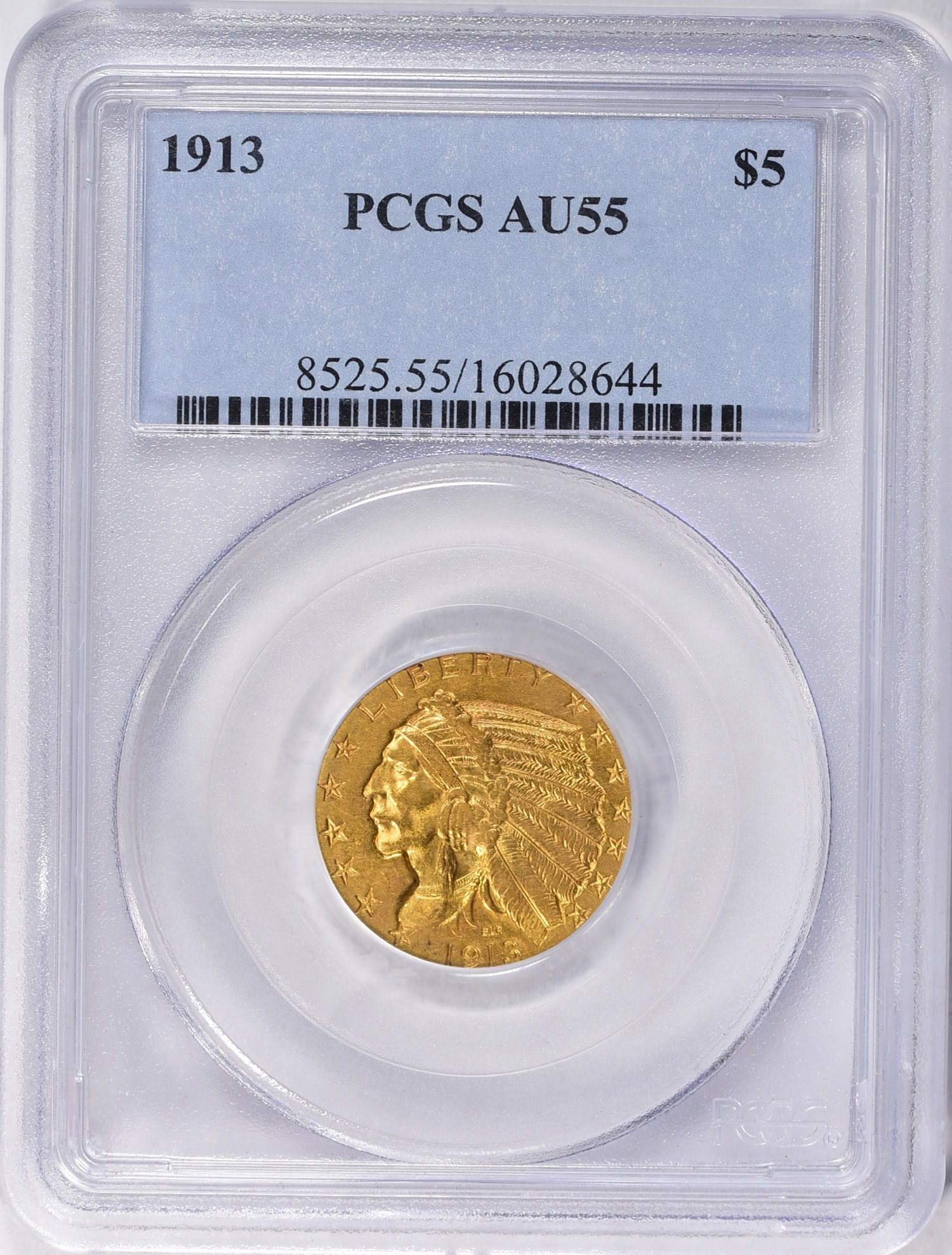 1913 Indian Gold Half Eagle PCGS AU-55 (Item 1787347) | GreatCollections Coin Auctions