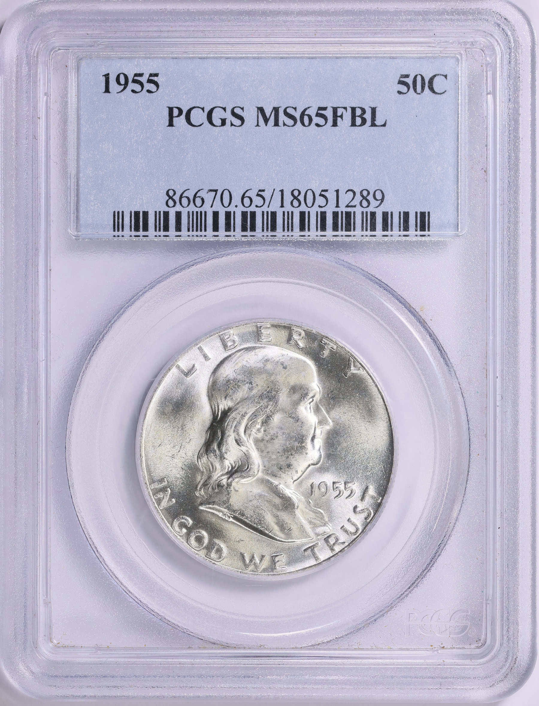 1955 Franklin Half Dollar PCGS MS-65 FBL (Item 1787359 ...