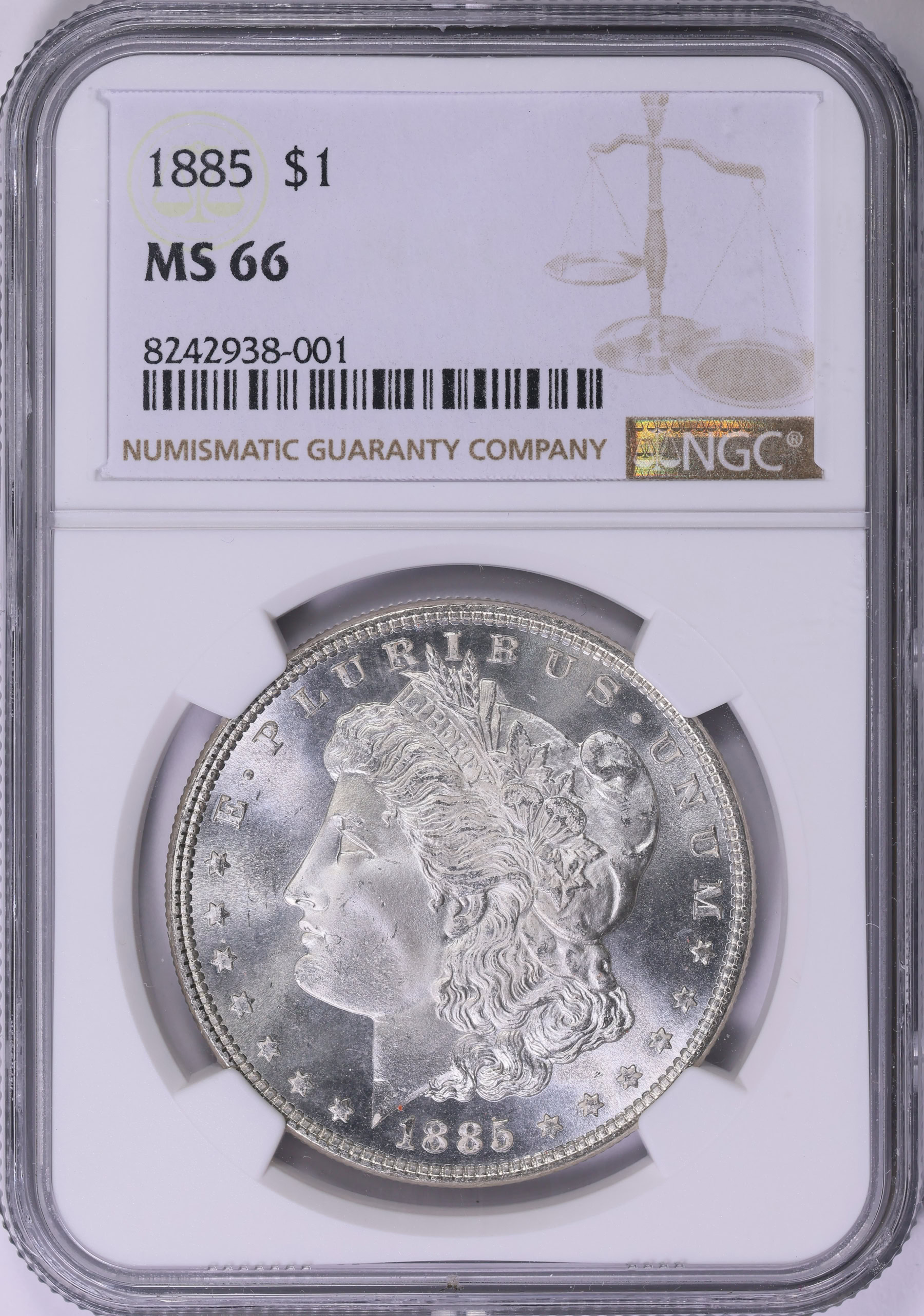 1885 Morgan Silver Dollar NGC MS-66 (Toned) (Item 1787416) | GreatCollections Coin Auctions