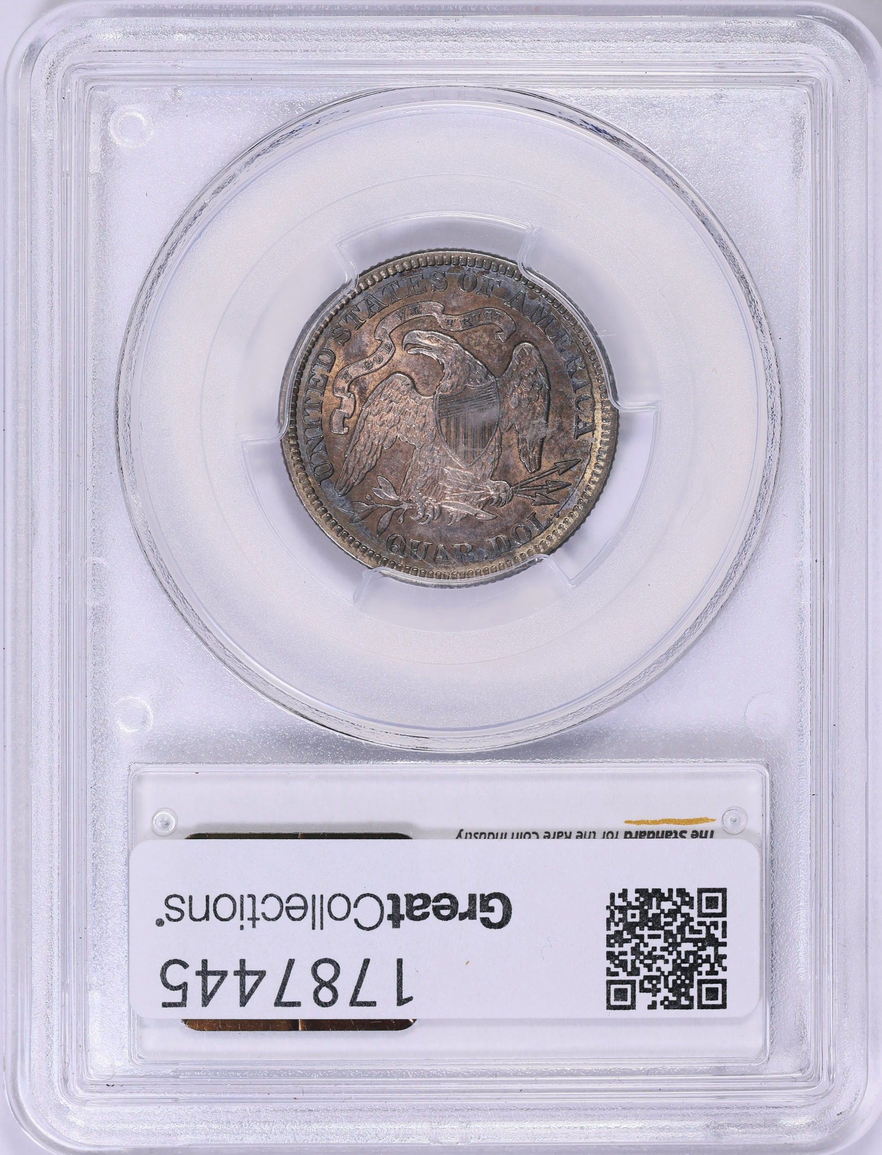 1876 Seated Liberty Quarter Misplaced Date FS-305 PCGS AU-58 (Toned) (Item 1787445 ...