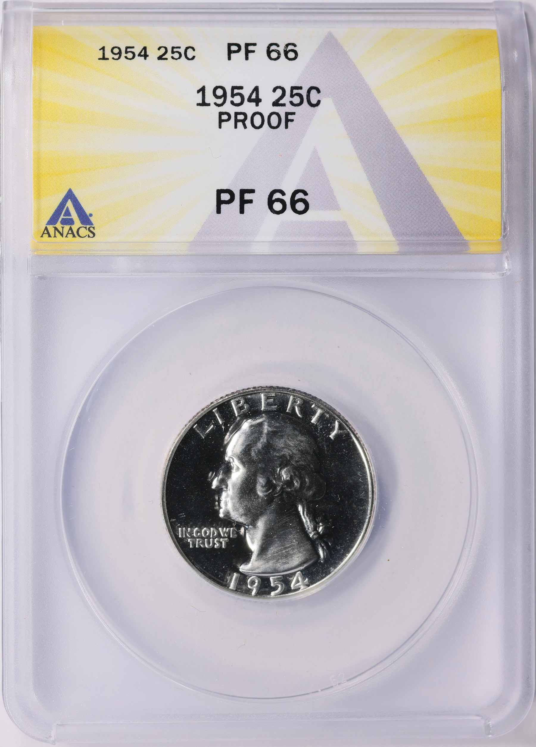 1954 Washington Quarter ANACS Proof-66 (Item 1787504) | GreatCollections Coin Auctions