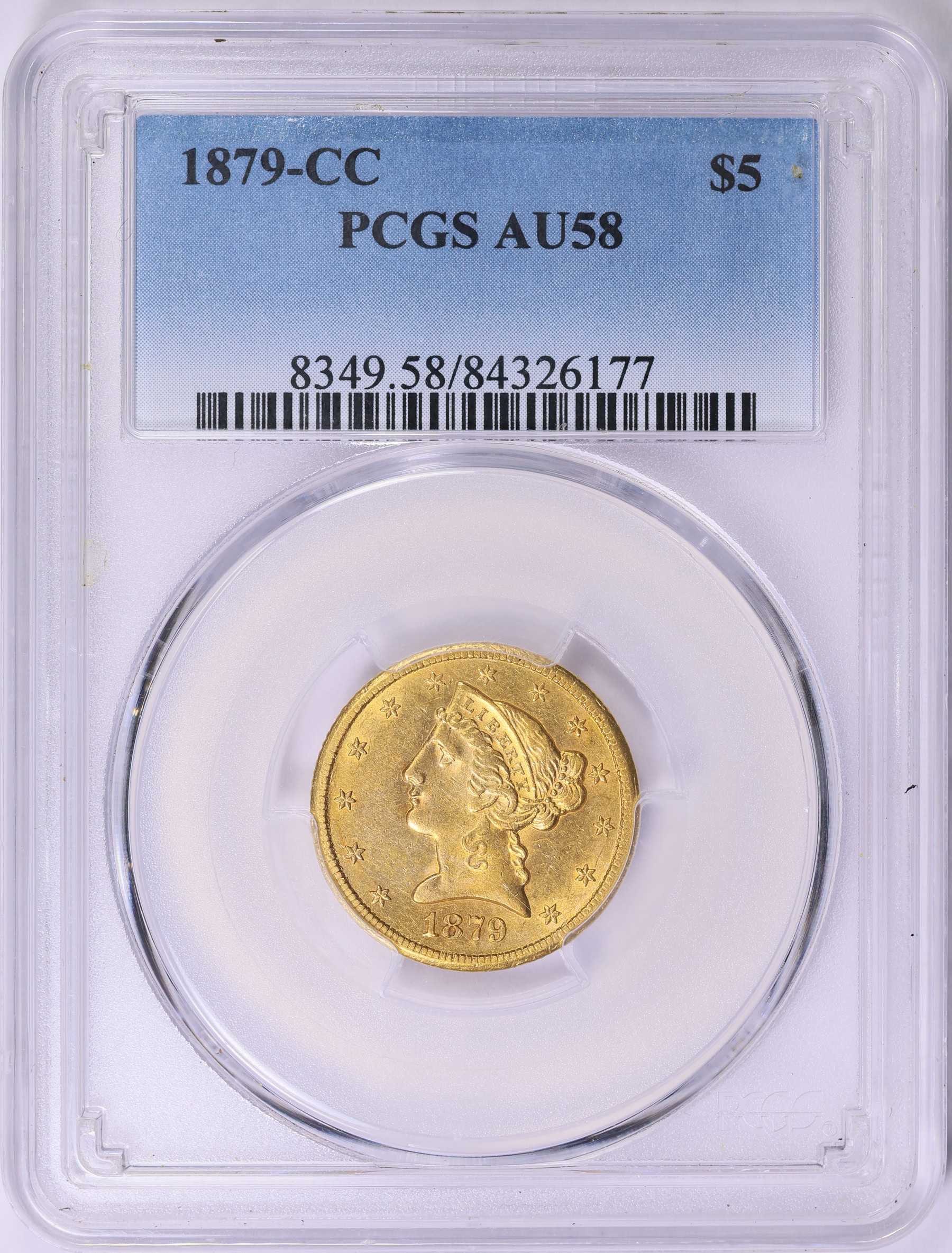 1879-CC Liberty Gold Half Eagle PCGS AU-58 (Item 1787535) | GreatCollections Coin Auctions