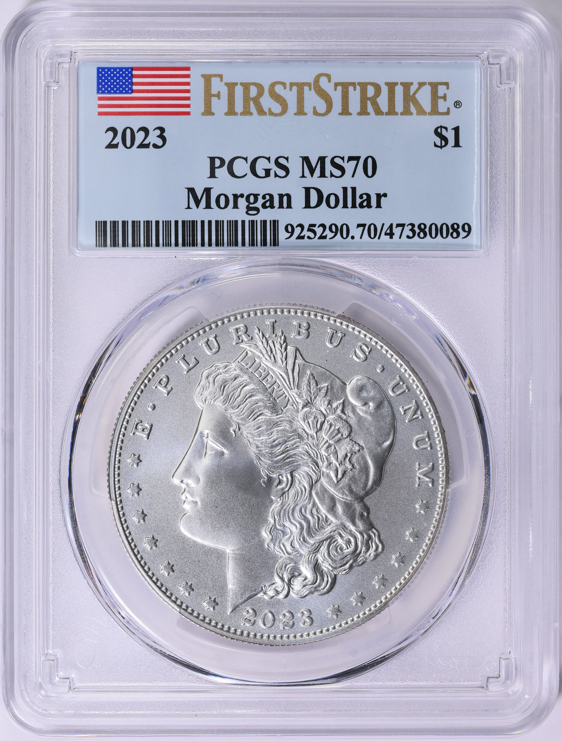 2023 Morgan Silver Dollar First Strike PCGS MS-70 | PCGS Cert #47380089 | GreatCollections Coin ...