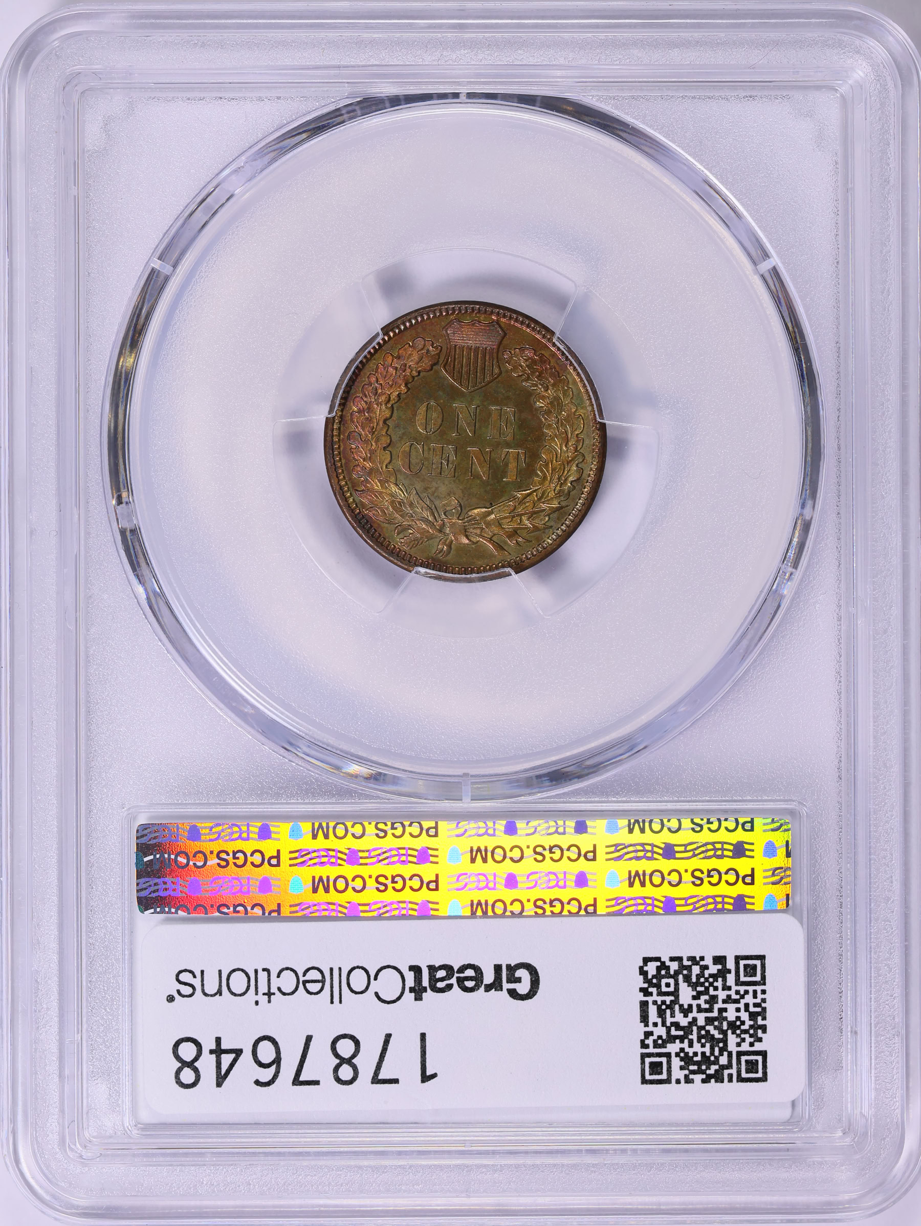 1886 Indian Cent Variety 2 PCGS Proof-64 RB (Item 1787648) | GreatCollections Coin Auctions