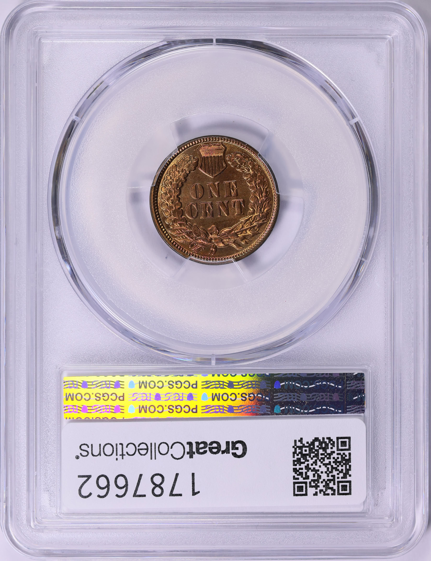 1886 Indian Cent Type 1 PCGS MS-65 RD (CAC Green) (Item 1787662) | GreatCollections Coin Auctions