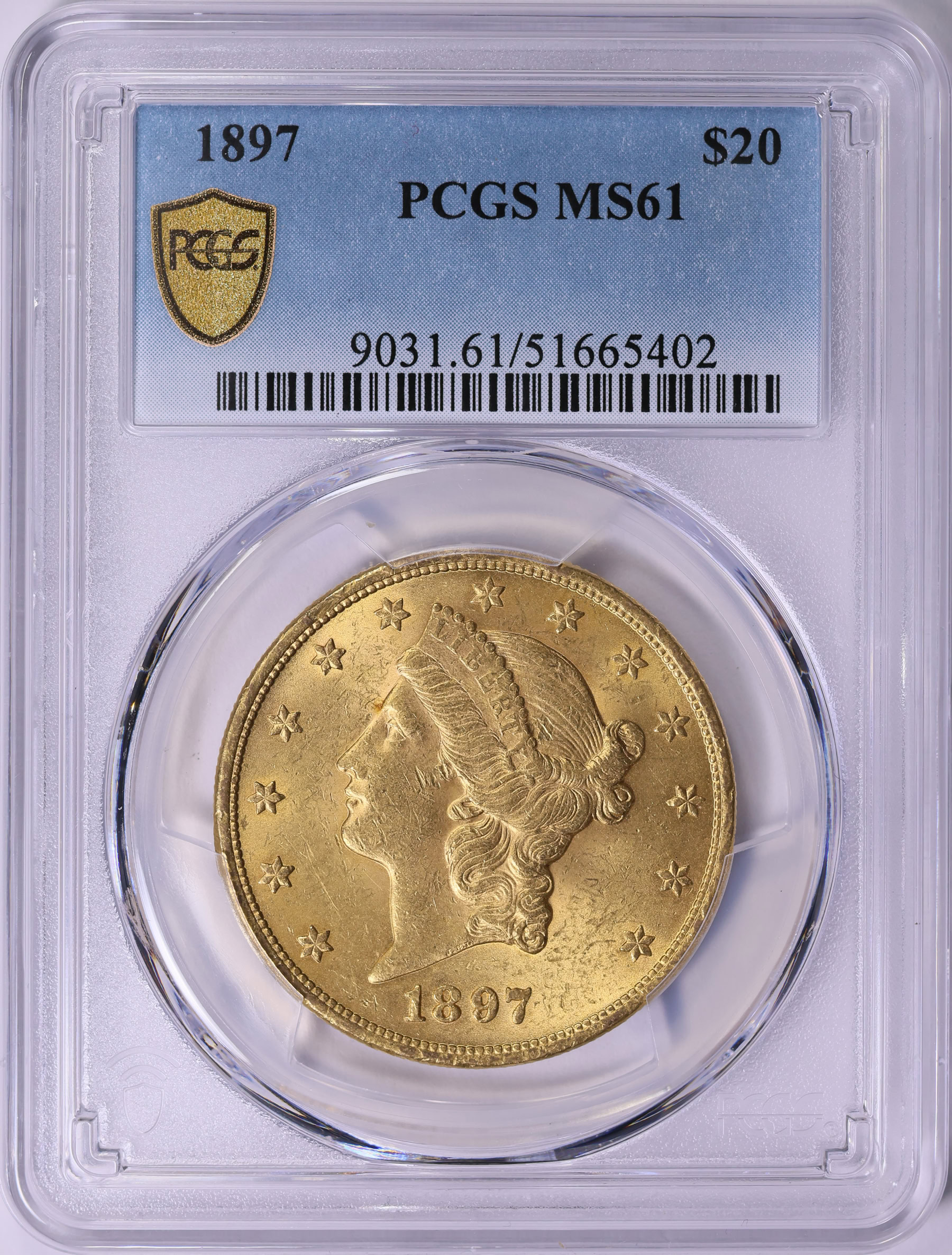 1897 Liberty Gold Double Eagle PCGS MS-61 (Item 1787693) | GreatCollections Coin Auctions